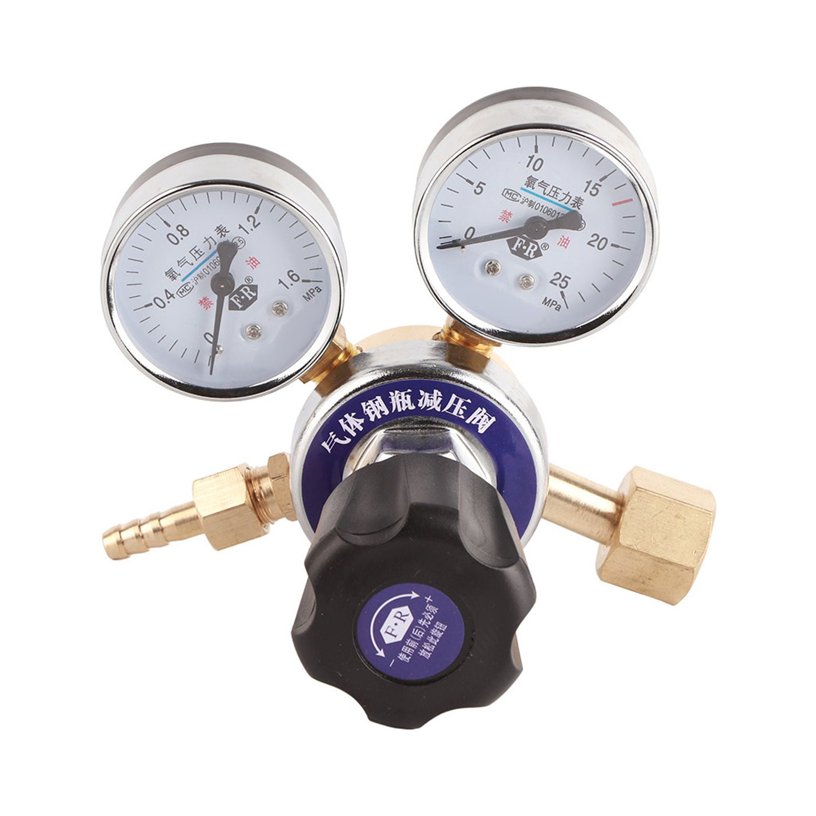 Oxygen Pressure Gauge Regulator 15MPa Input 1MPa Output G5/8 Inlet 8mm OD Outlet Brass Oxygen ...