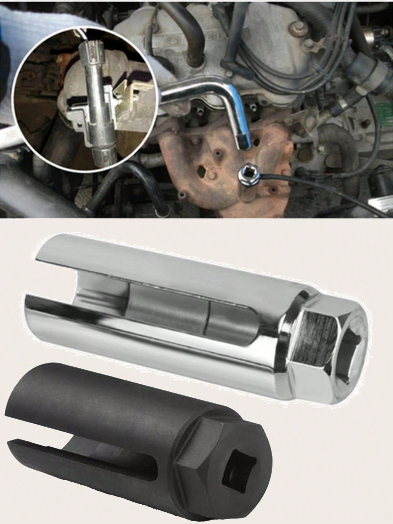 Oxygen Sensor Socket With Side Wire Cutout 3/8" Inch Drive X 7/8" (22mm ...