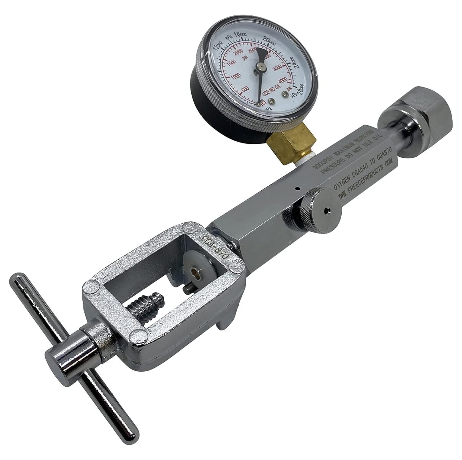 Oxygen Transfill Adaptor CGA540 to CGA870 with Bleed Medical Dental ...