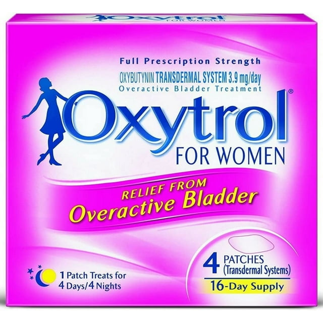 Oxytrol for Women Overactive Bladder Transdermal Patch, 4 CT (Pack of 2 ...