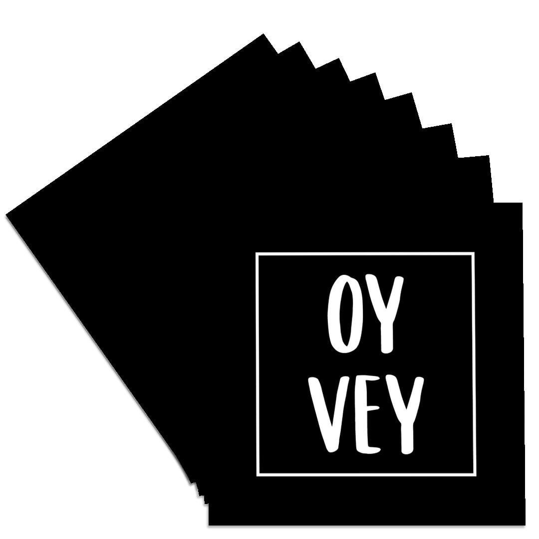 3drose, Oy Vey in a Square. Bold White Lettering on a Black Background ...
