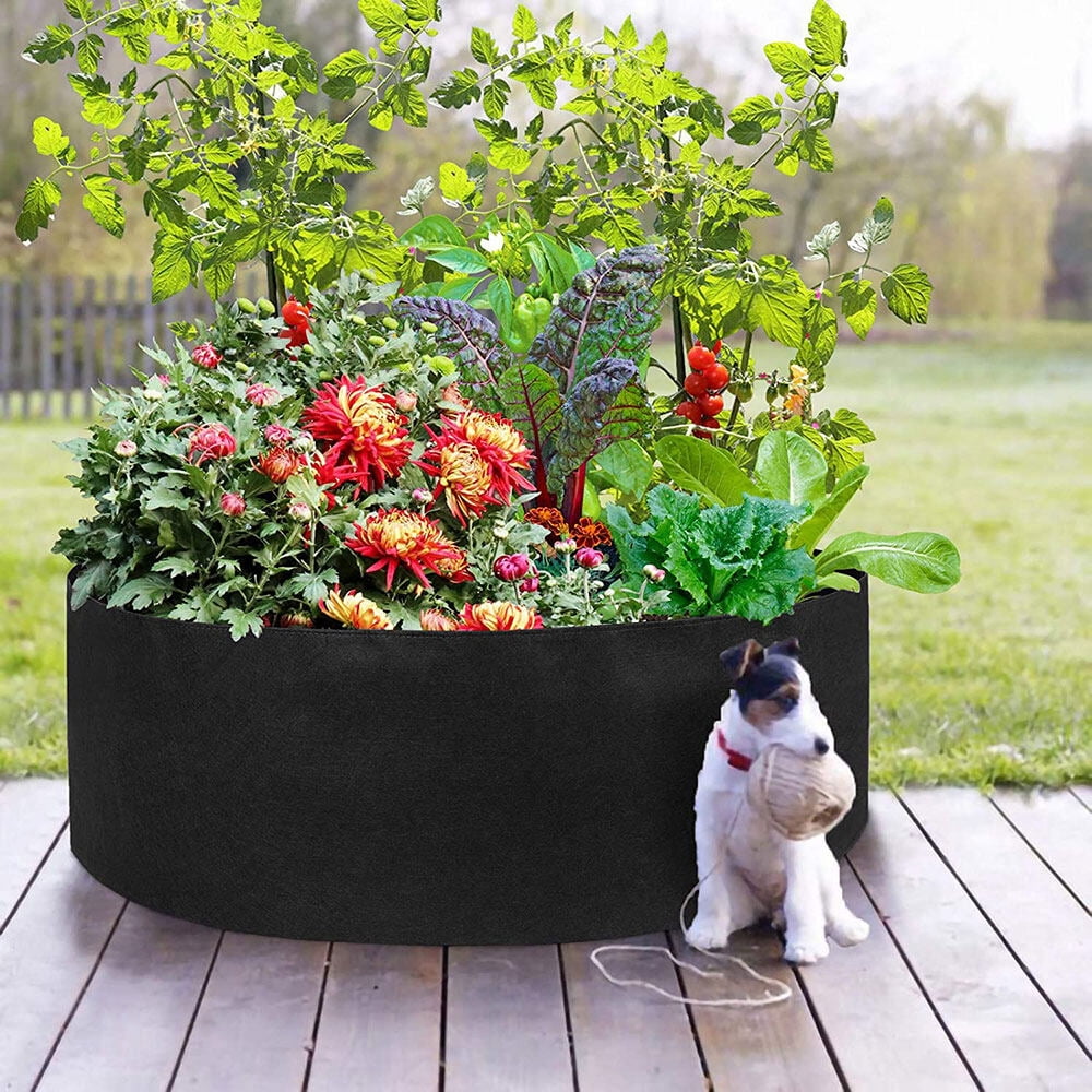 Oyajia 100 Gallons Extra Large Fabric Raised Planting Bed, Deep Soil ...