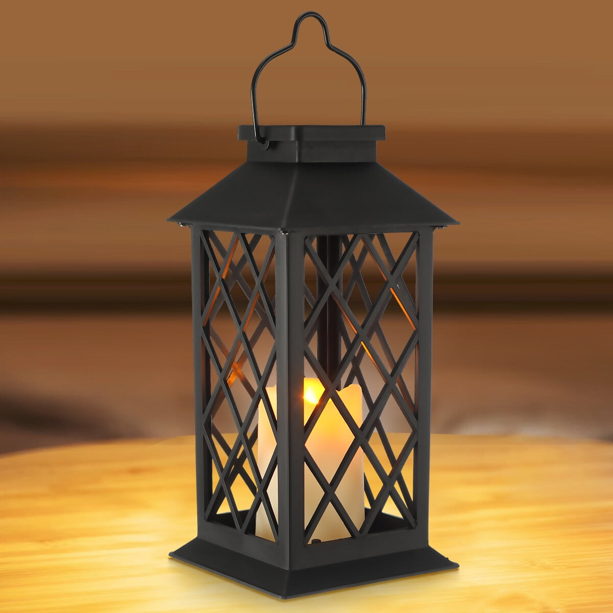 Oyajia Outdoor Tabletop Lanterns, Flickering Hanging Waterproof Lights ...