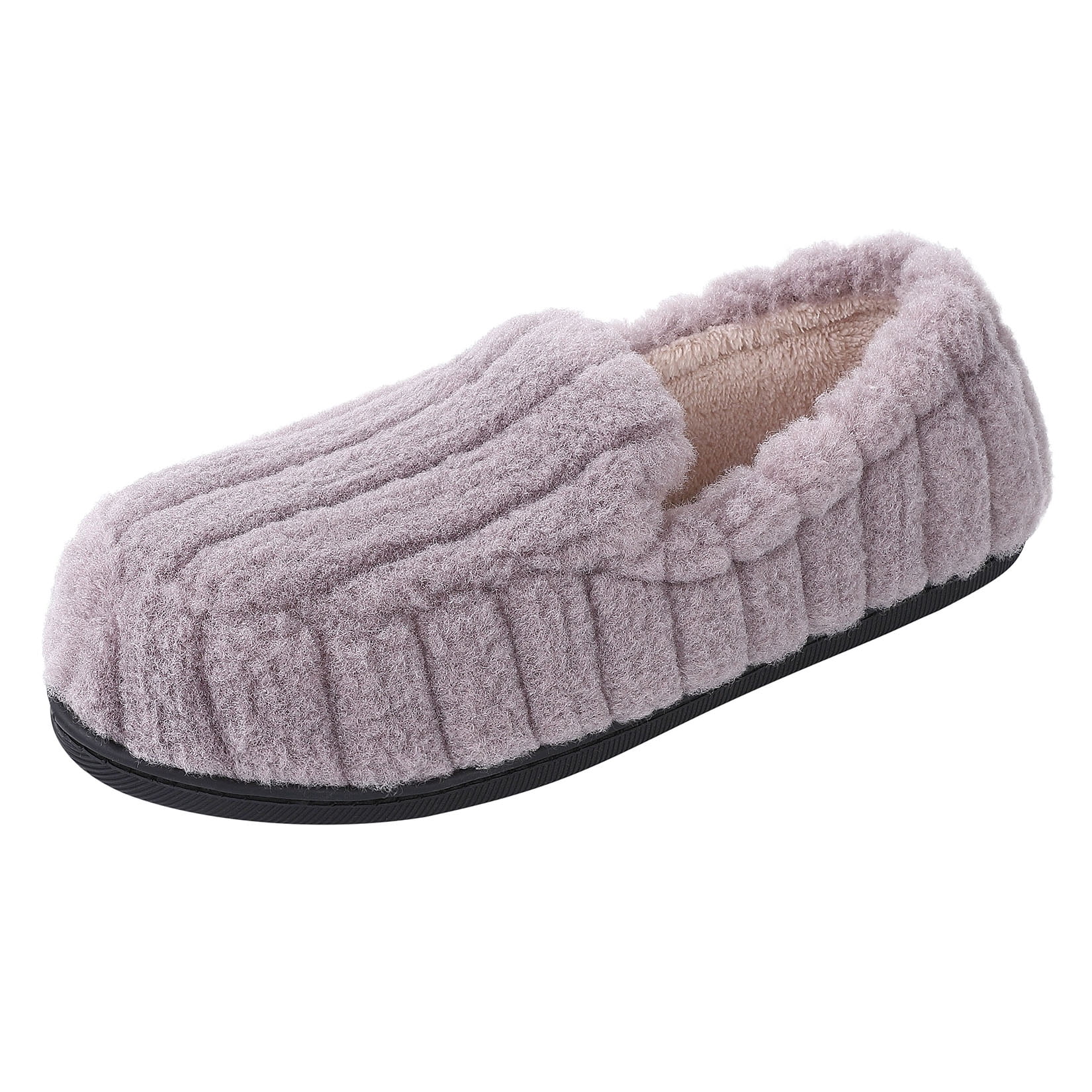 Oyang House Slippers for Womens, Fuzzy Warm Plush Shearling Loafers ...