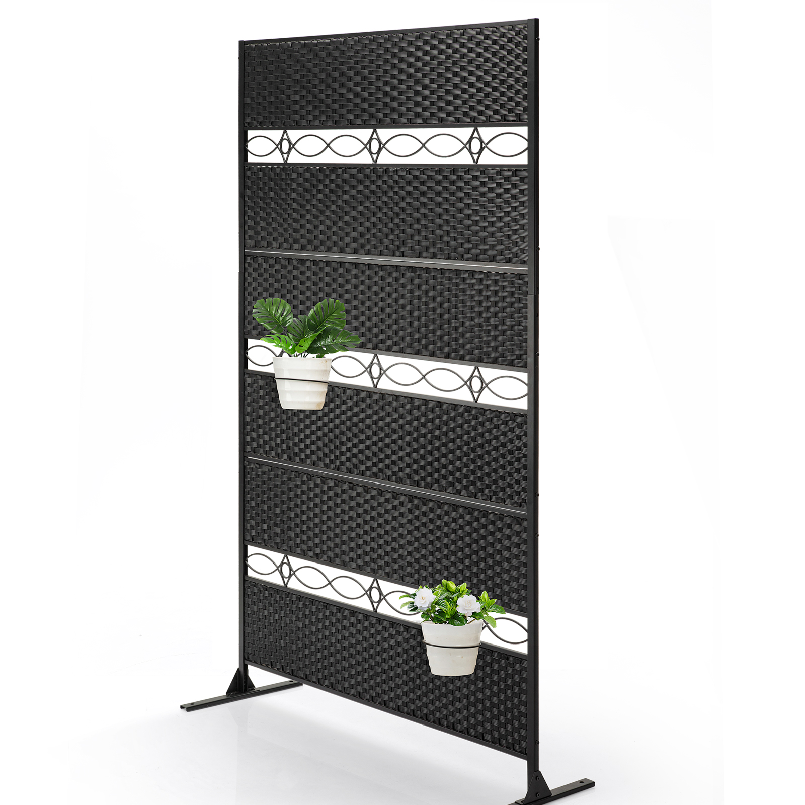 Oyang Rattan Outdoor Privacy Screen, Decorative Tall Divider for Yard ...