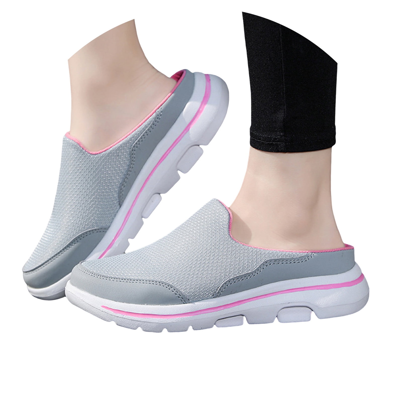 Oyedens Athletic Shoes Mules For Women Men Mesh Slides Tennis Driving ...