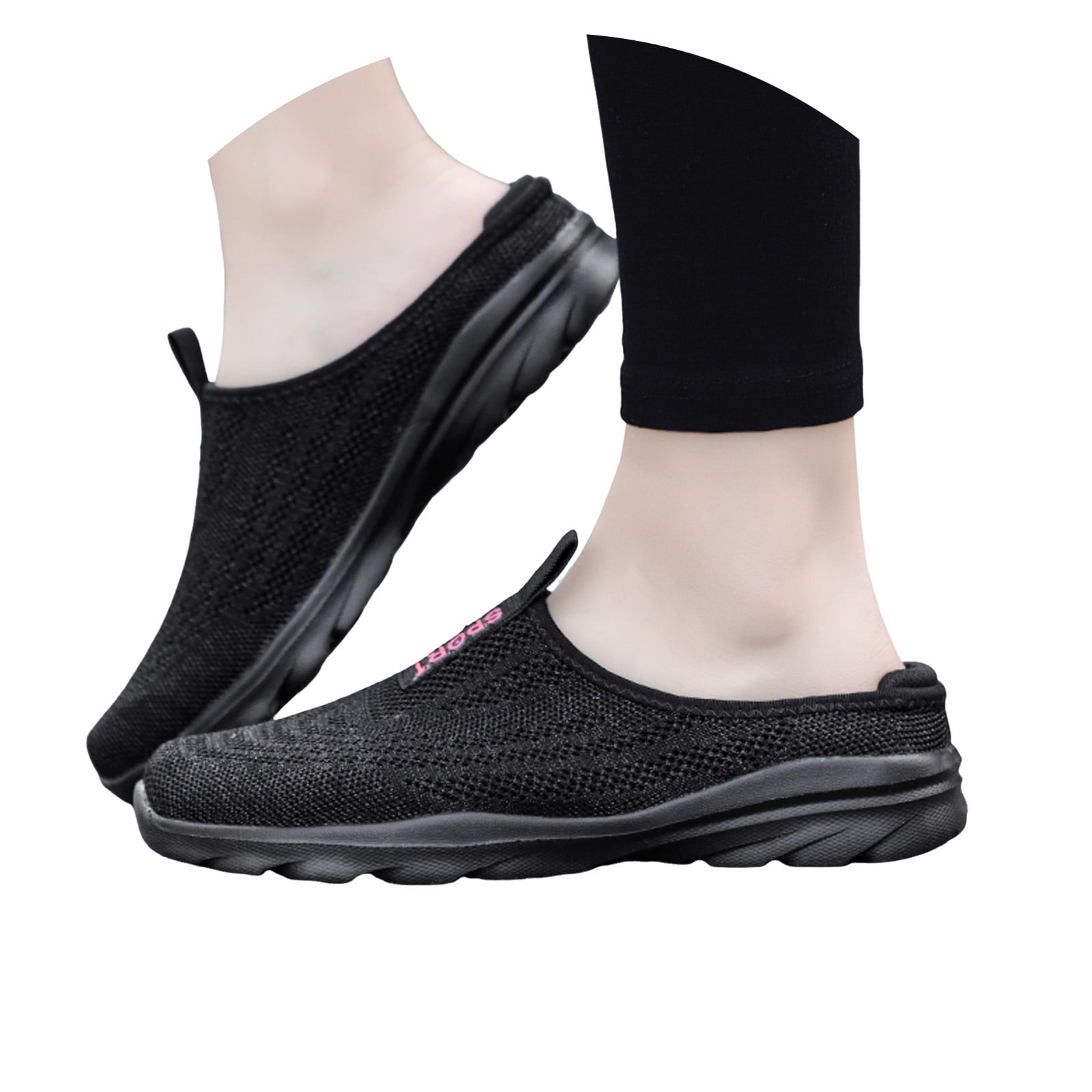 Oyedens Athletic Shoes Slip On Mules Sandals for Women with Cushion ...