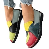 Oyedens Ballet Flats for Women Vintage Casual Leather Women's Slip on ...