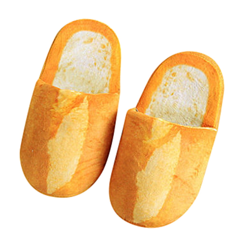 Oyedens Bread Slippers Novelty Plush Slippers Funny Indoor Outdoor ...