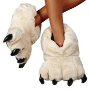 LazyOne Animal Paw Slippers, Wolf, Child and Adult Unisex Furry Slipper ...