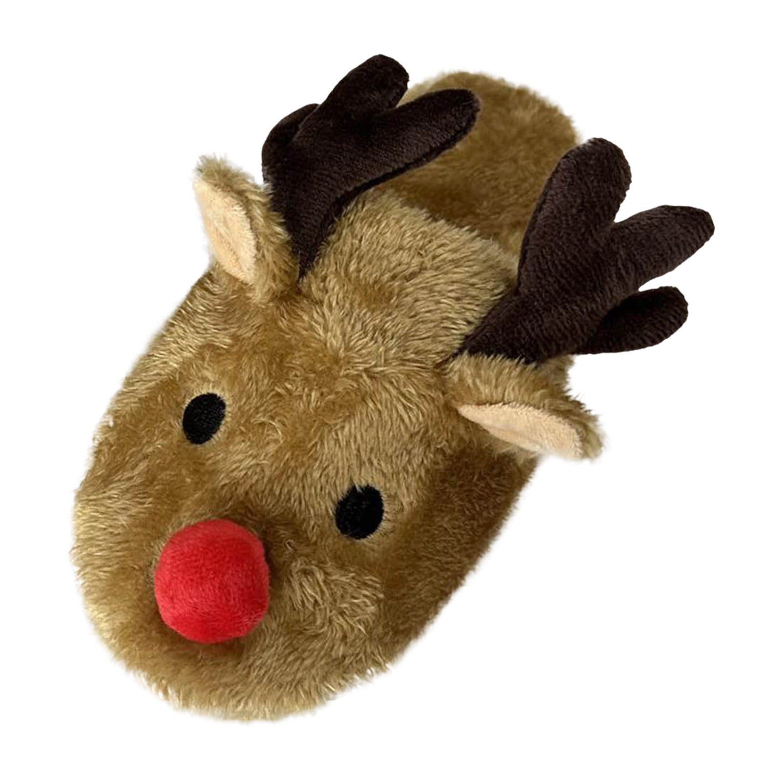 Oyedens Fuzzy Reindeer House Slippers for Women Cute Stuffed Animal ...