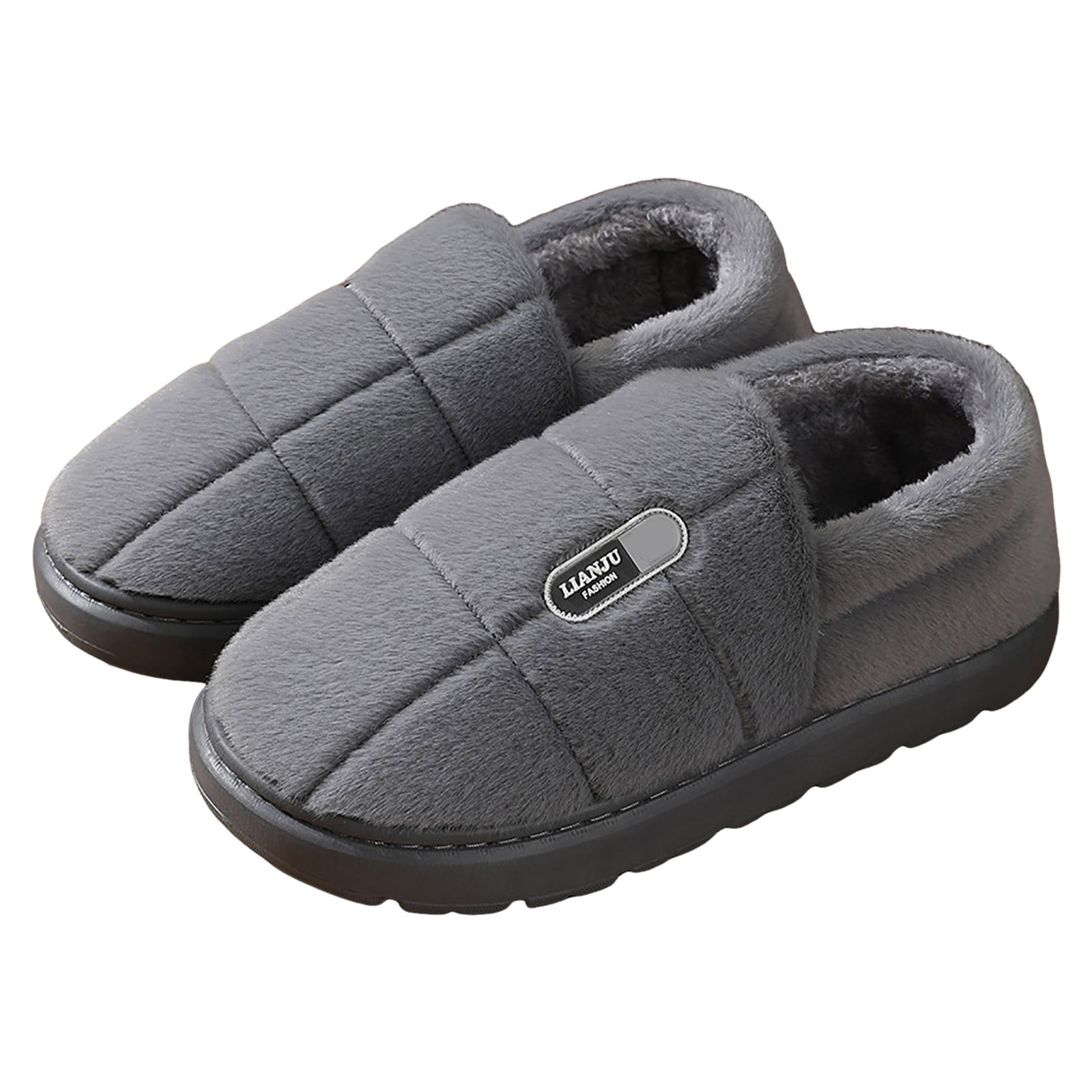 Oyedens House Shoes for Men Indoor and Outdoor Fuzzy Mens Bedroom ...