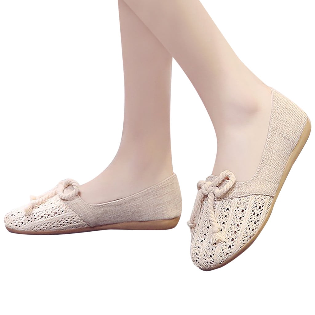 Oyedens Loafer Flats for Women Girls Beach Travel Rattan Slip on ...