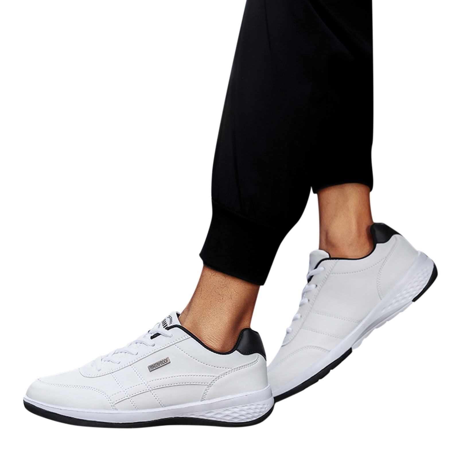 Oyedens Low Top Fashion Sneakers for Men Leather Casual Athletic Trail ...