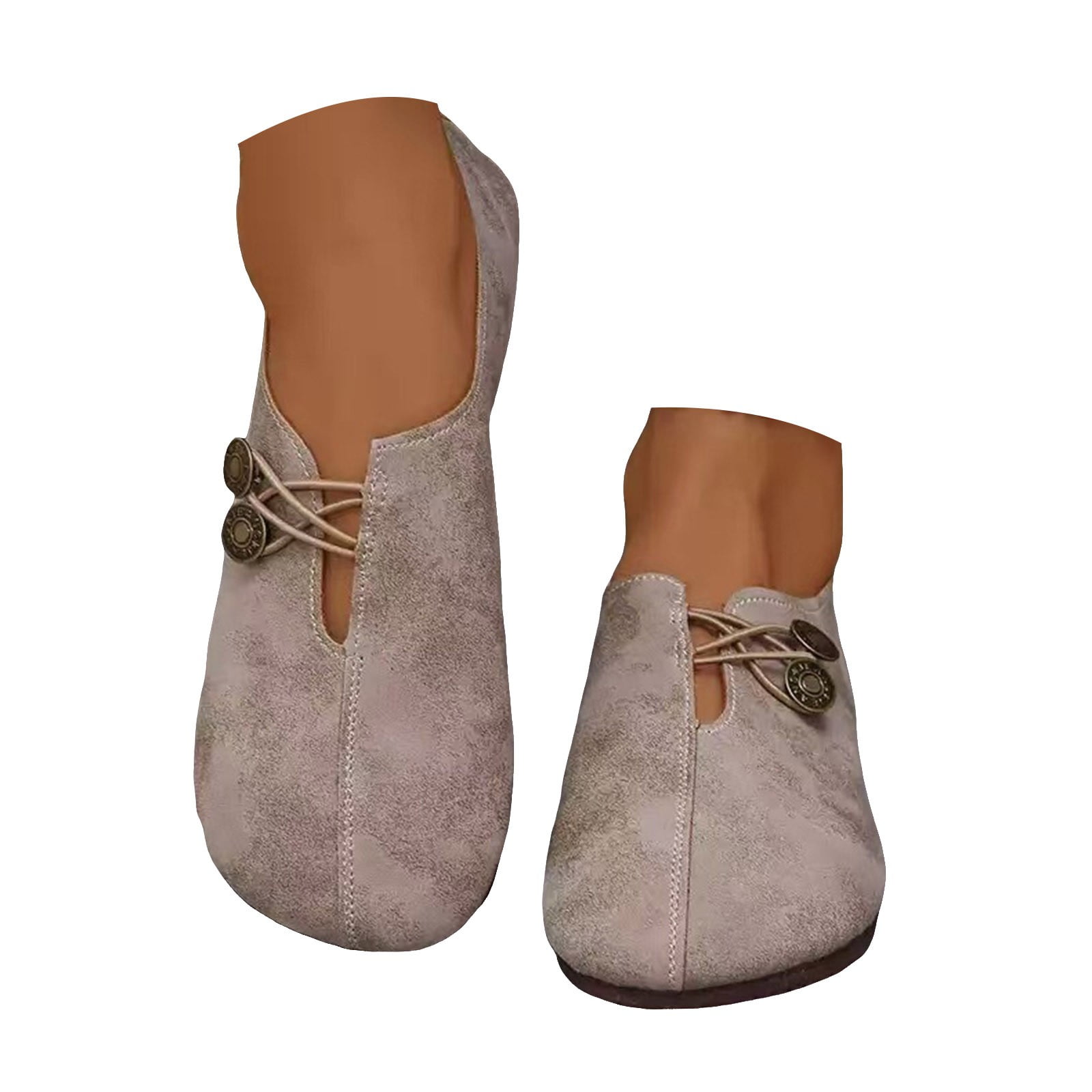 Oyedens Mary Jane Flats Shoes for Women Boho Vintage Wide Toe Slip on ...