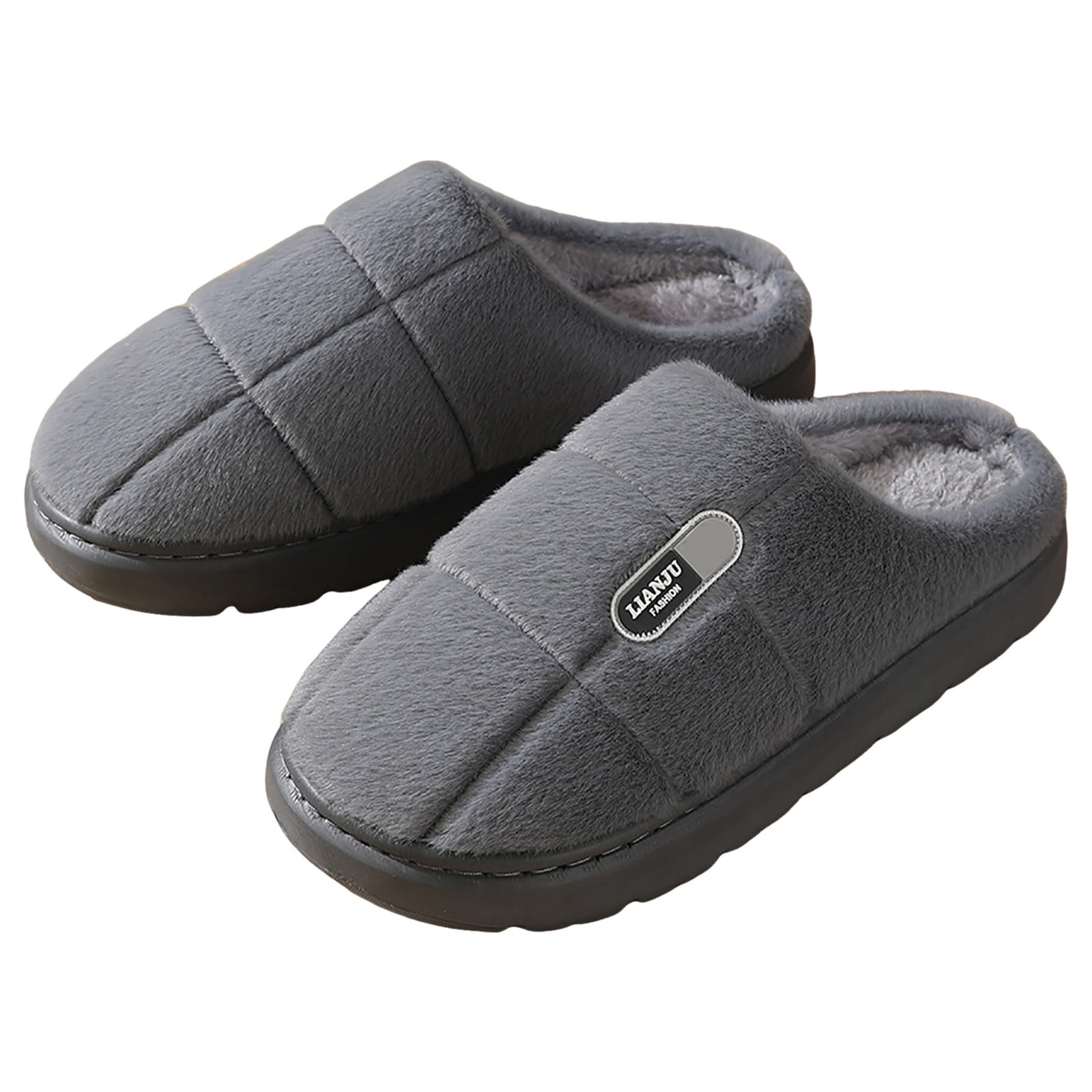 Oyedens Mens Slippers Comfy Winter Fuzzy House Slippers for Men Indoor ...