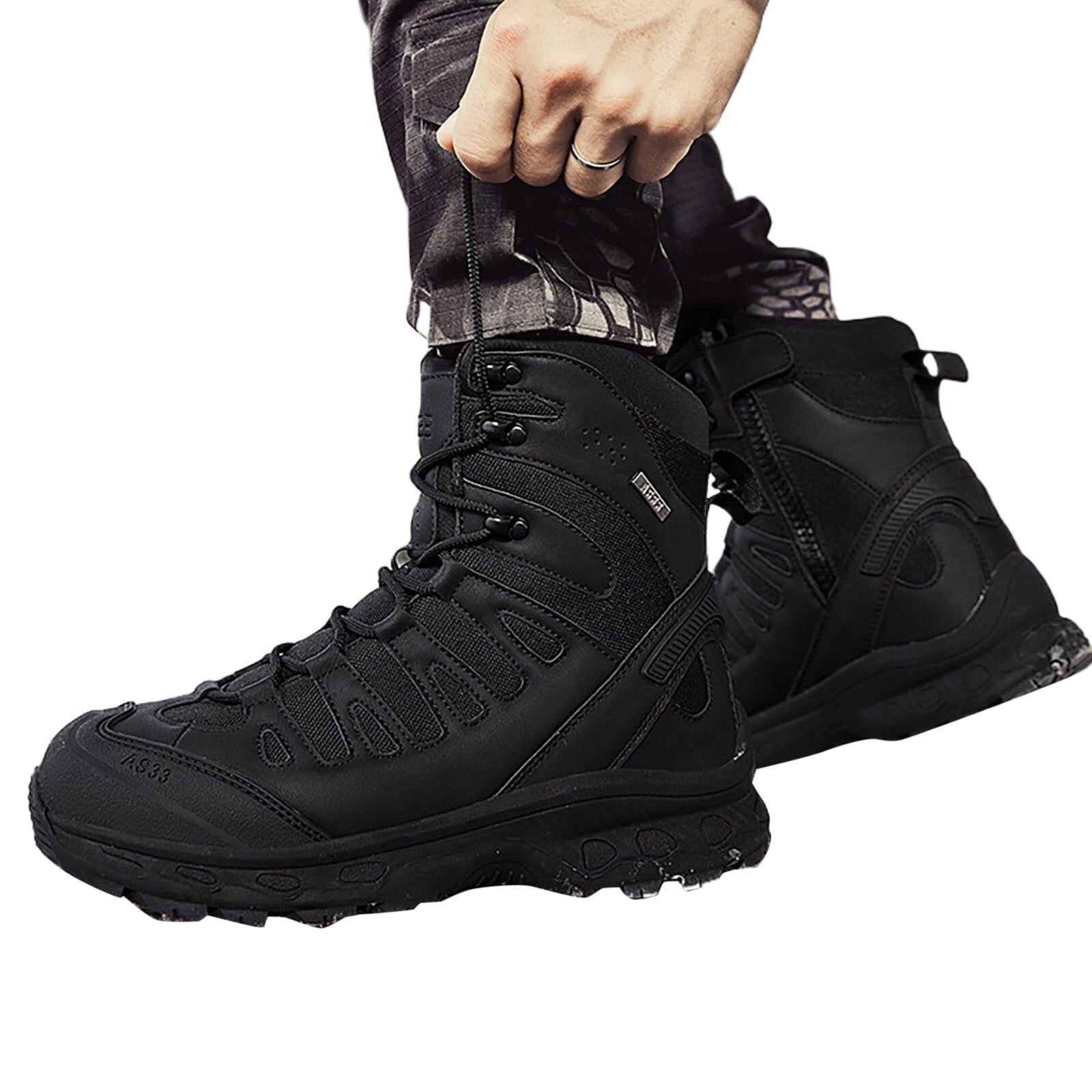 Oyedens Military Tacticle Work Boots for Men Waterproof Anti Slip ...