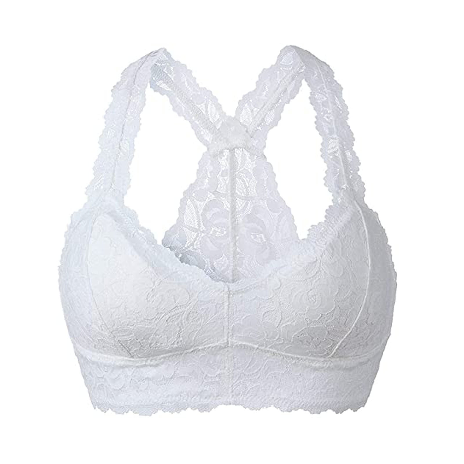 Oyedens Racerback Bras for Women Sexy Floral Lace Unlined Support ...