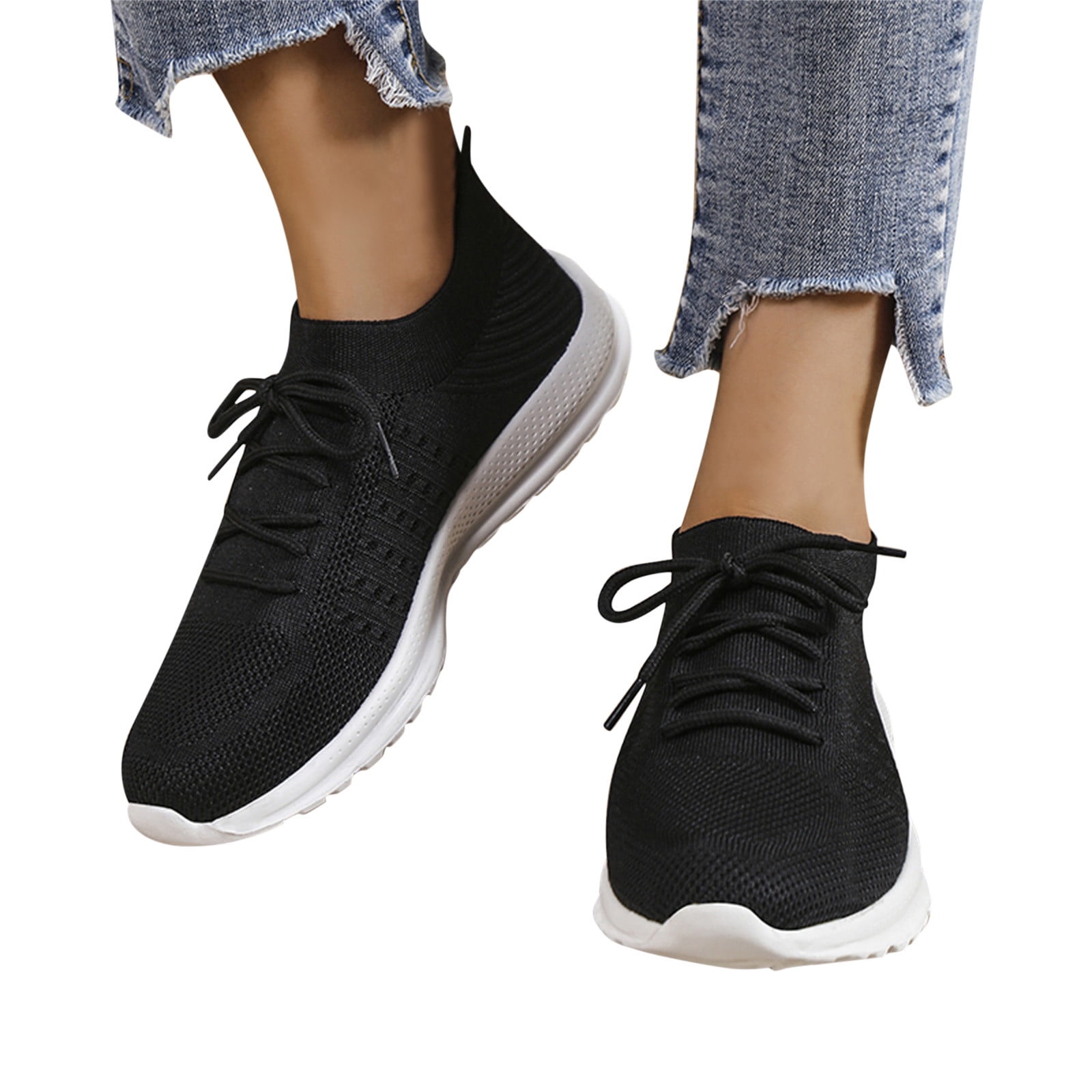 Oyedens Running Tennis Sneakers for Women Athletic Flats Hiking Cross ...