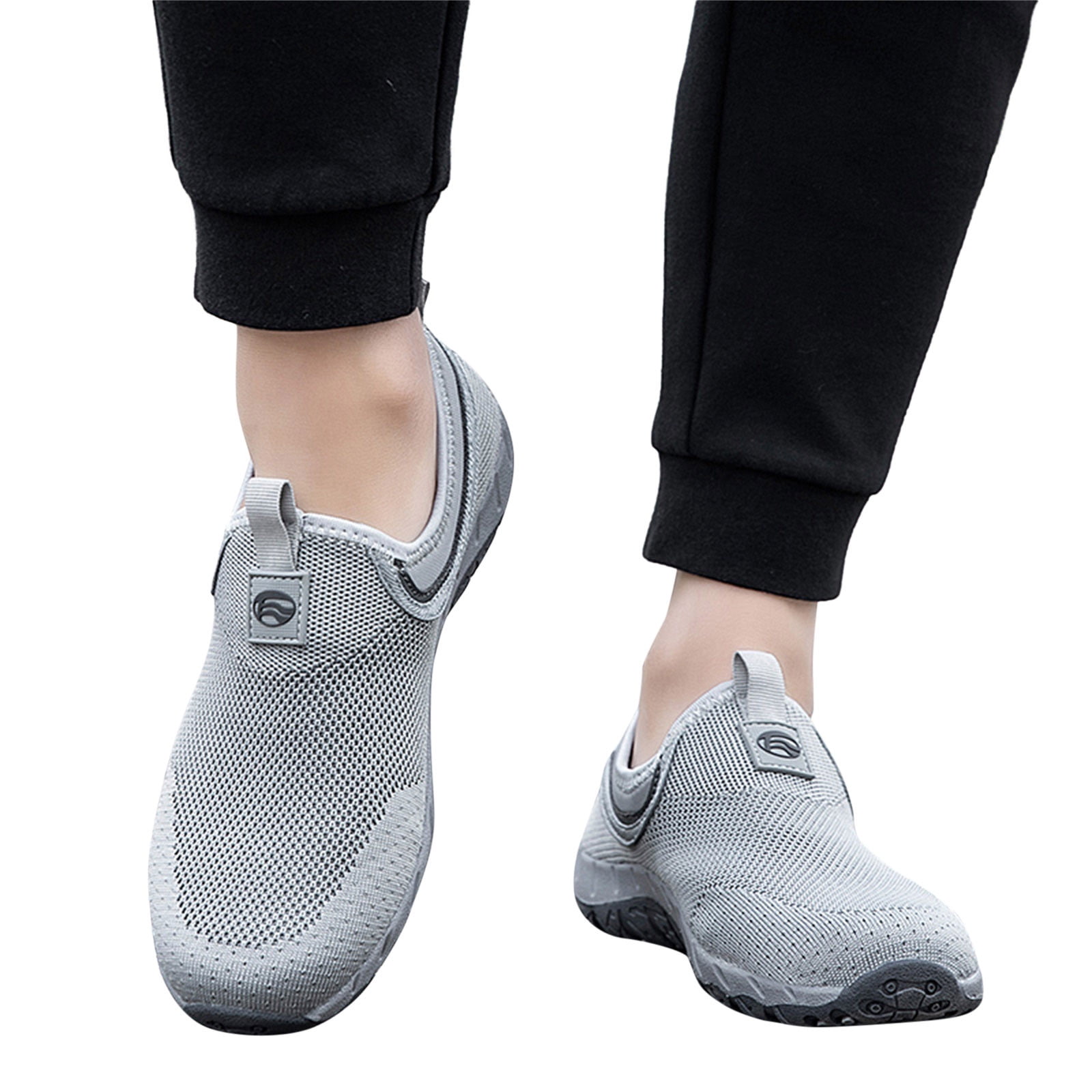 Oyedens Slip on Sock Shoes for Men Dad Mesh Driving Loafers Boat Shoes ...