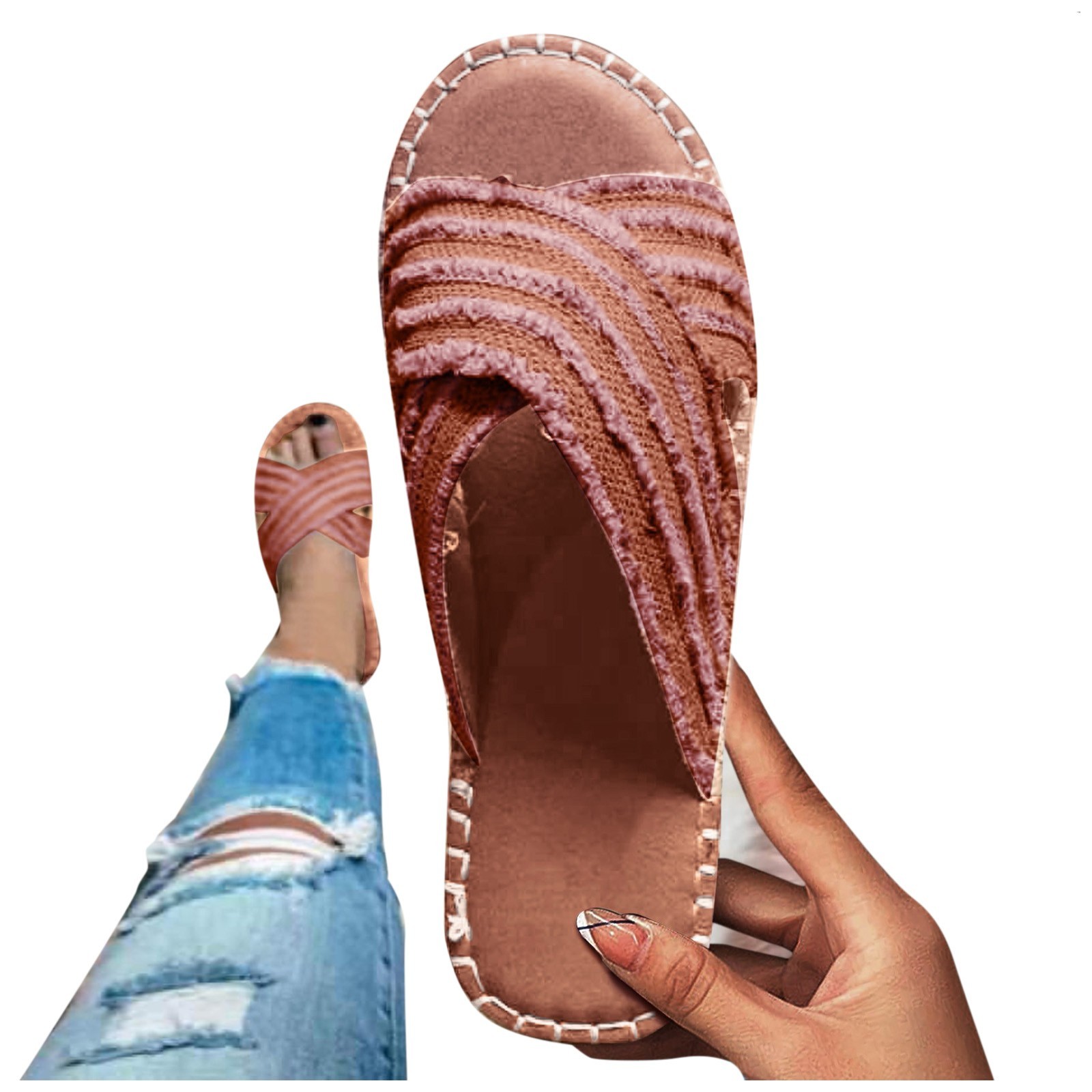 Oyedens Slippers For Women Fashion Wide Width Comfort Outdoor Dress ...