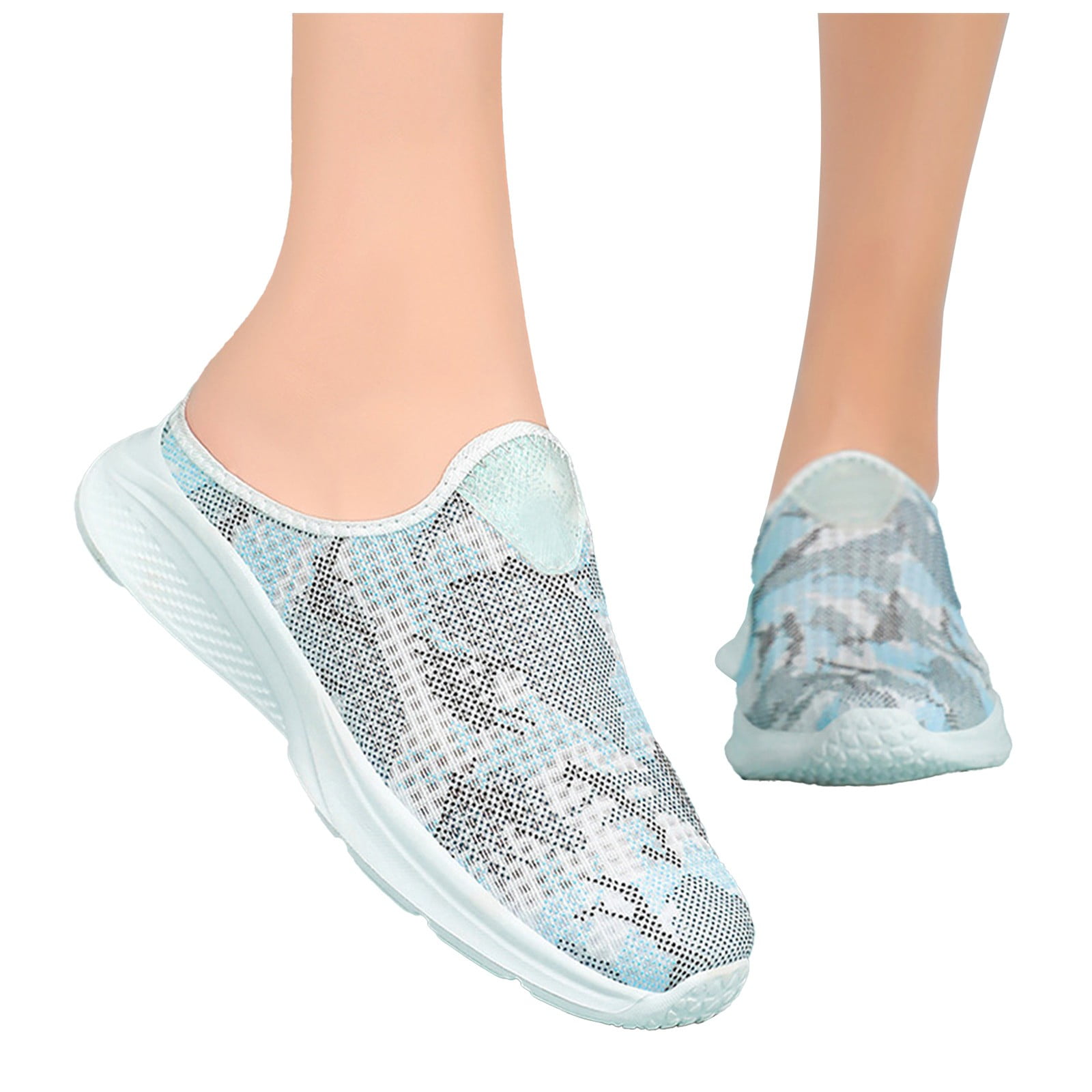 Oyedens Tennis Shoes for Women Lightweight Slip on Mules Running ...