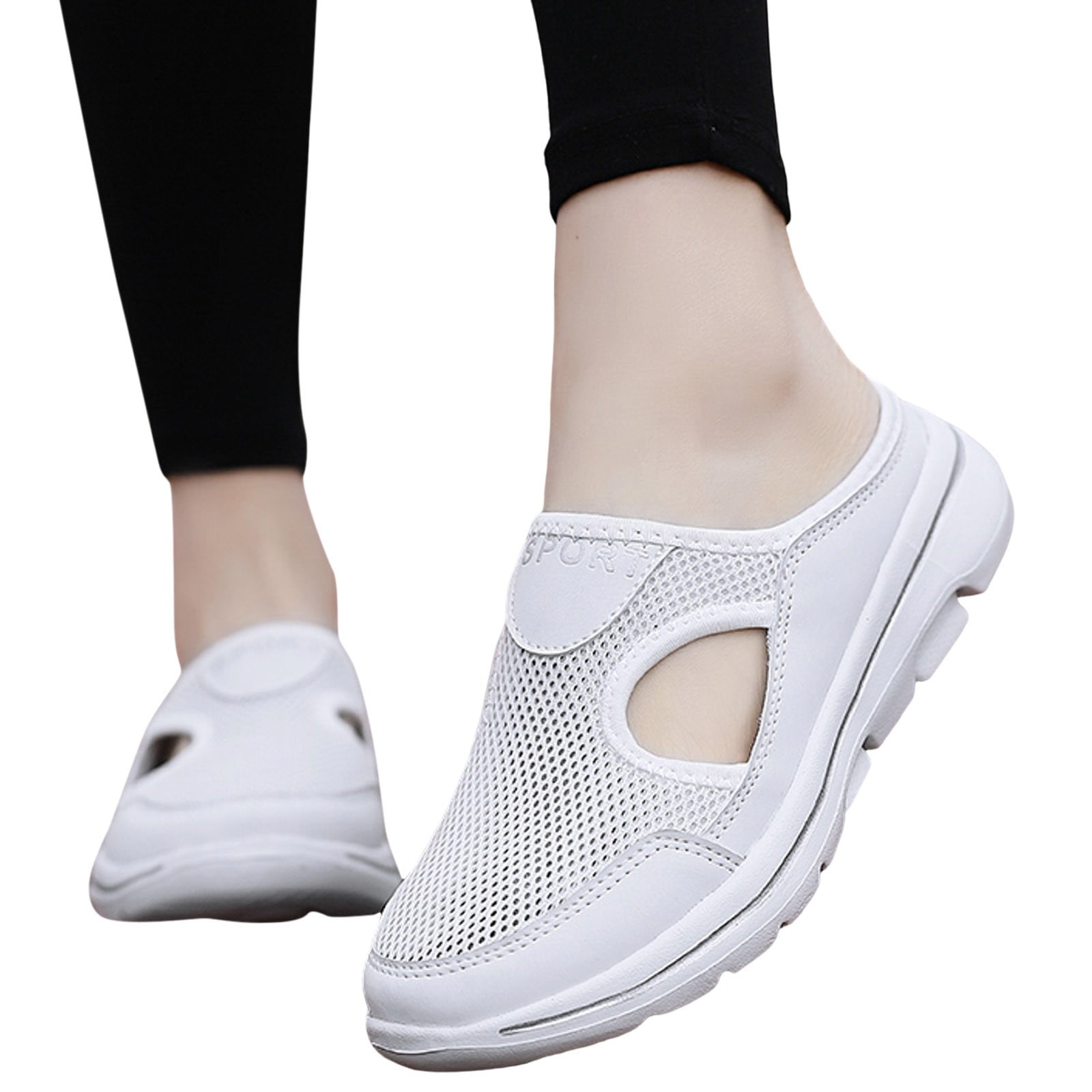 Oyedens Tennis Shoes for Women Men Mesh Slip on Loafers Mules Comfort ...