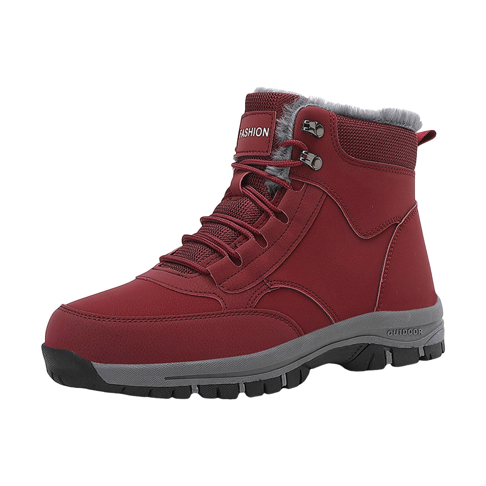 Oyedens Winter Snow Boots for Women Men Waterproof Non Slip Plush Lined ...
