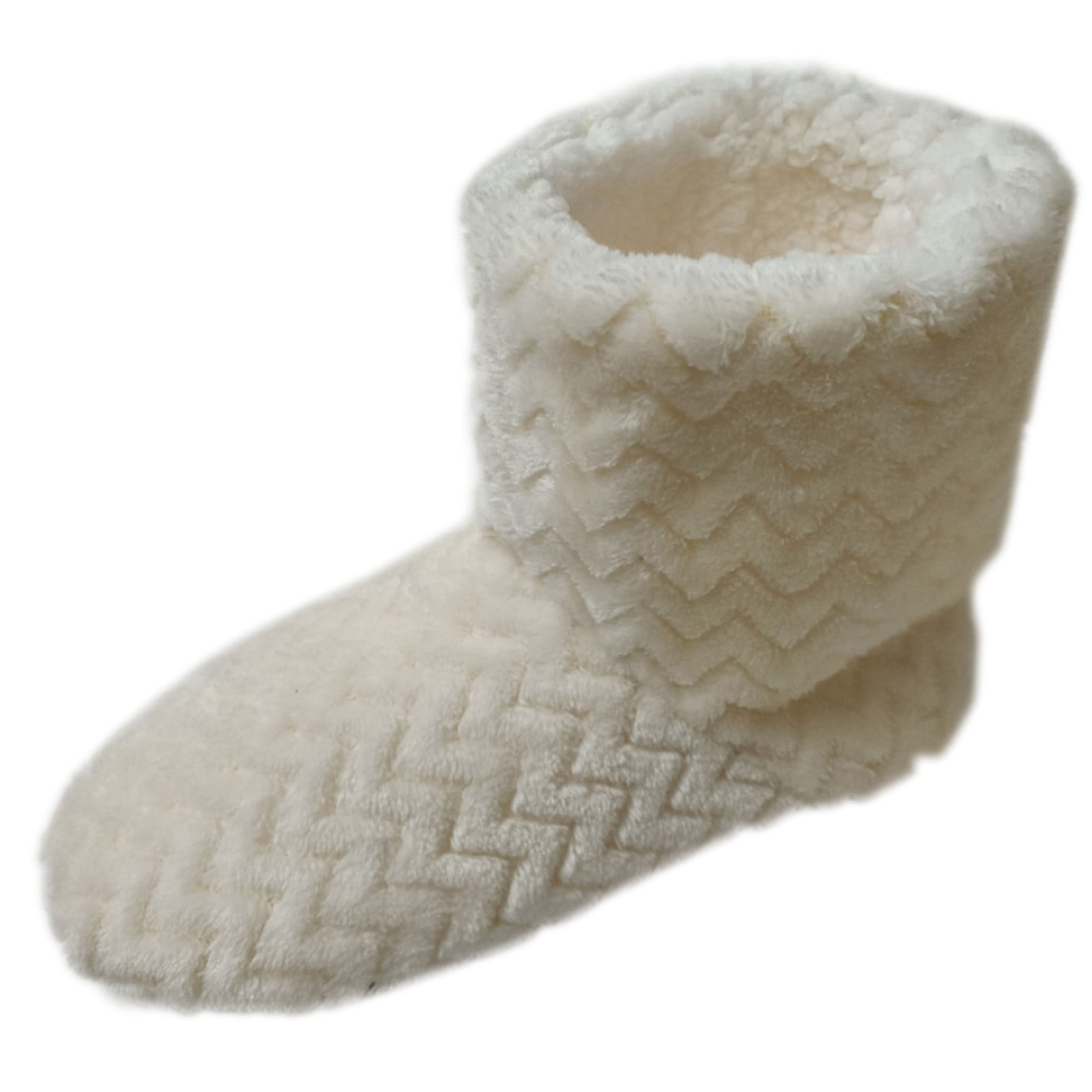Oyedens Women's Warm Fuzzy Bootie Slippers Comfy Plush Fluffy Indoor ...