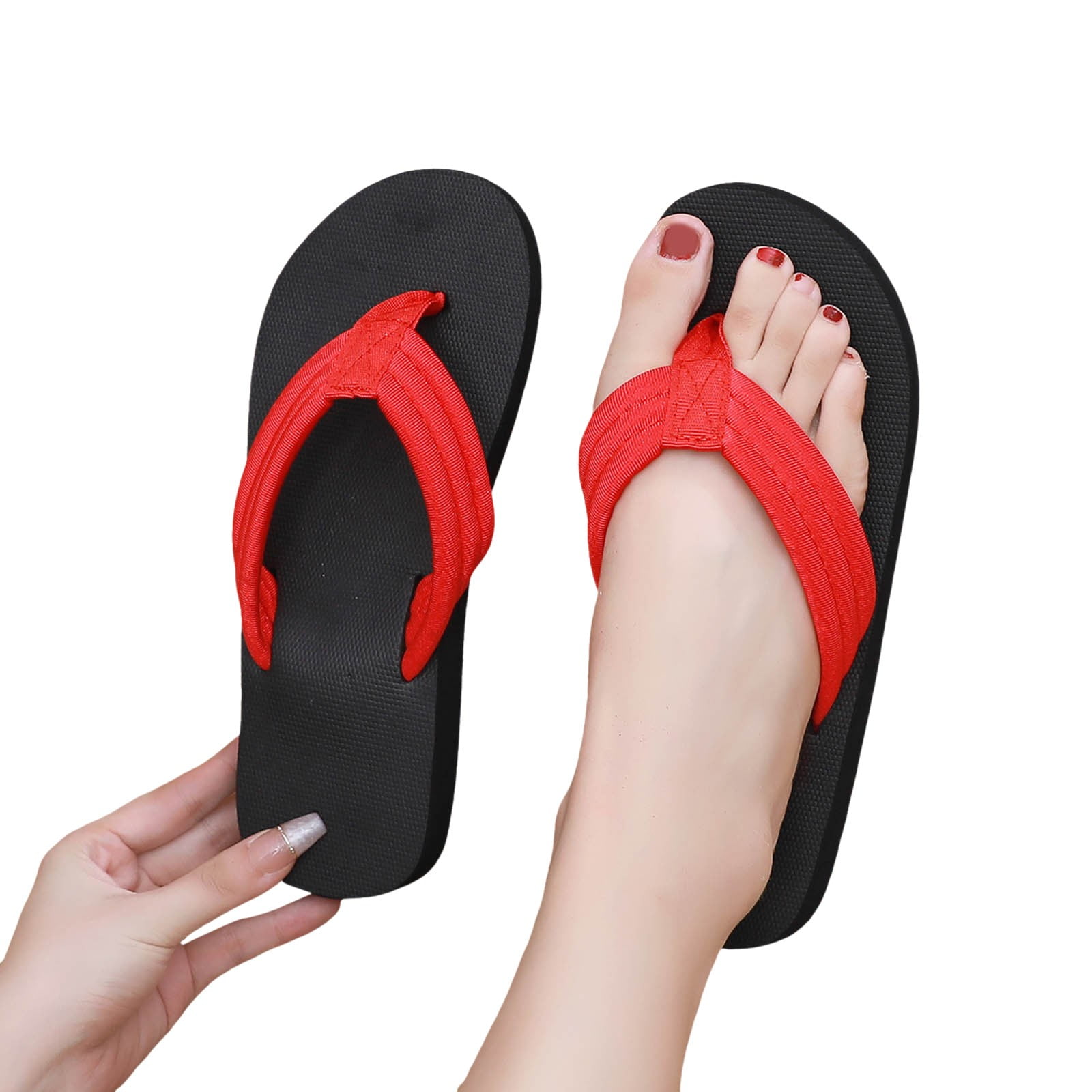 Oyedens Womens Flip Flop Sandals Water Slip Resistant Wedge Slip On ...
