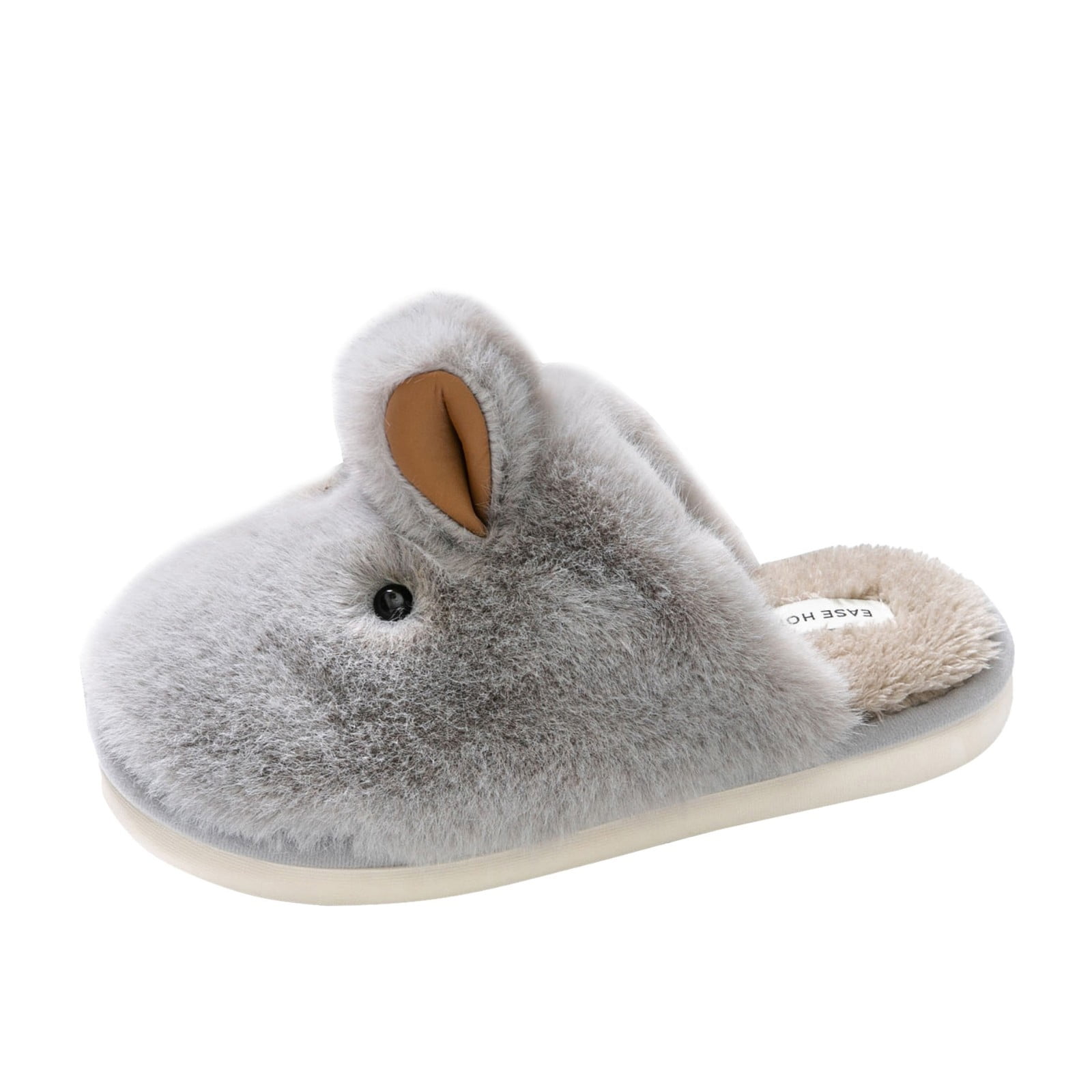 Oyedens Womens Mens Bunny Slippers Cute Fuzzy Memory Foam House ...