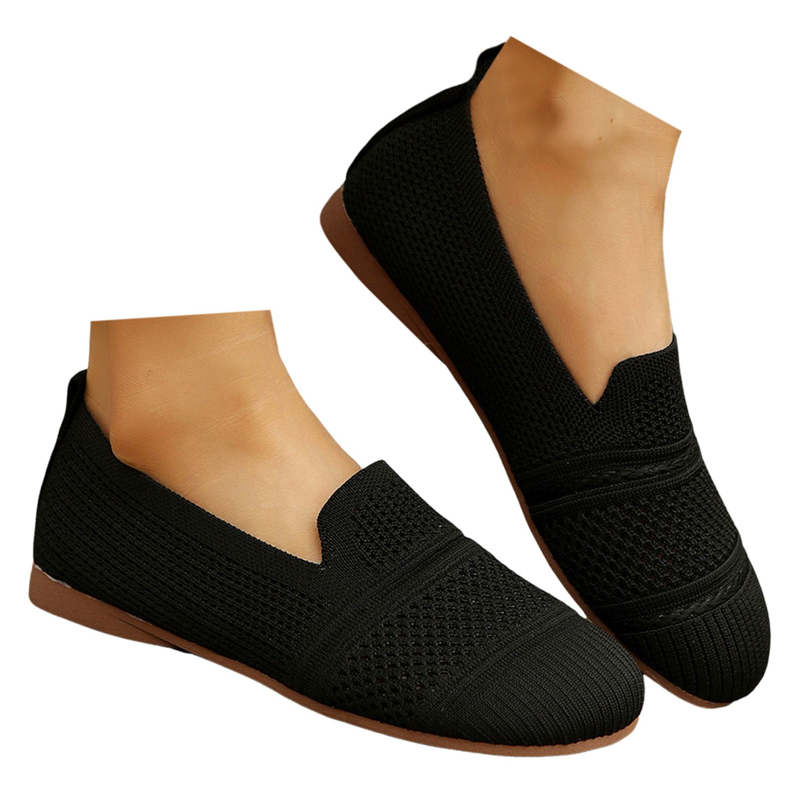 Oyedens Womens Mesh Slip on Loafers Walking Driving Work Shoes ...