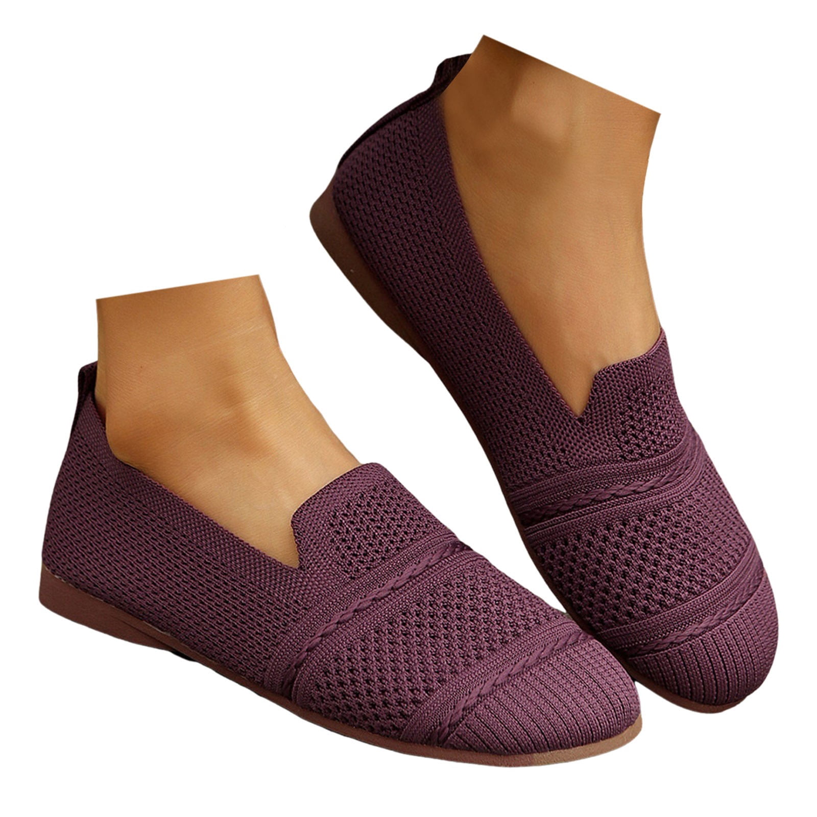 Oyedens Womens Mesh Slip on Loafers Walking Driving Work Shoes ...