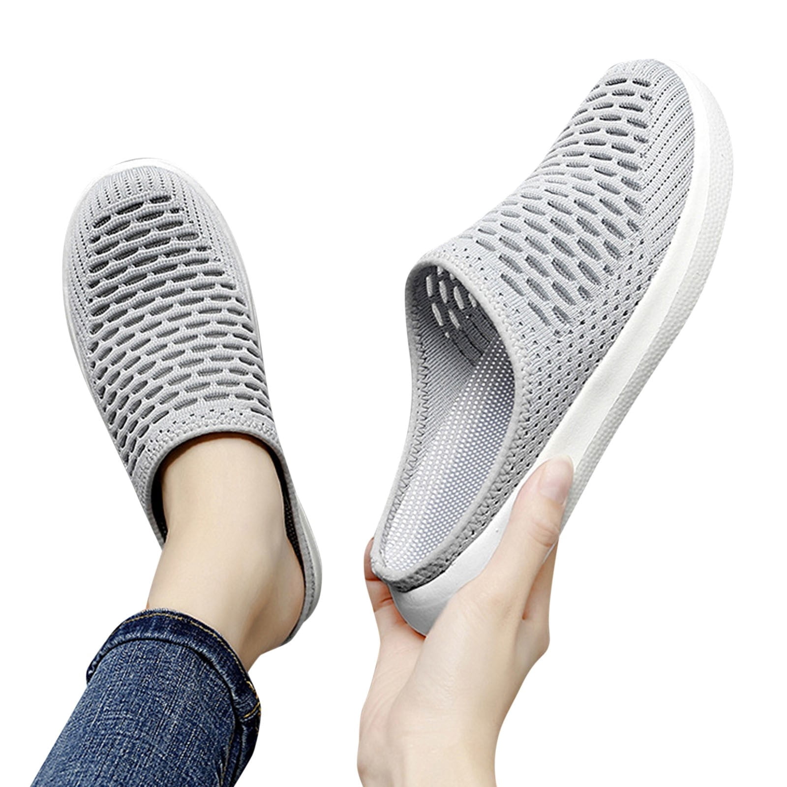 Oyedens Womens Slip on Sneakers Walking Mules Shoes Comfort Wide Width ...
