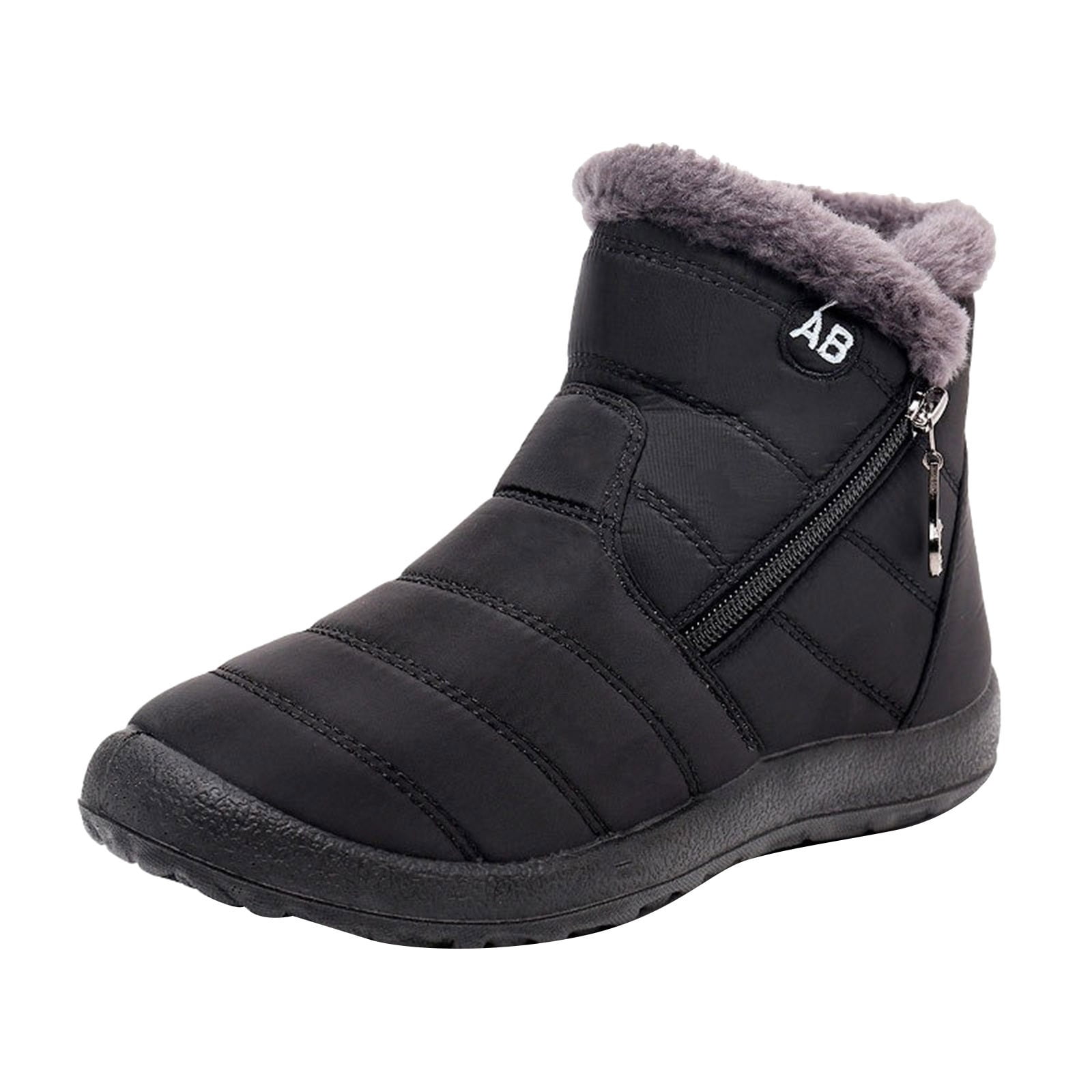 Oyedens Womens Winter Snow Boots with Fur Lined Thermal Waterproof ...