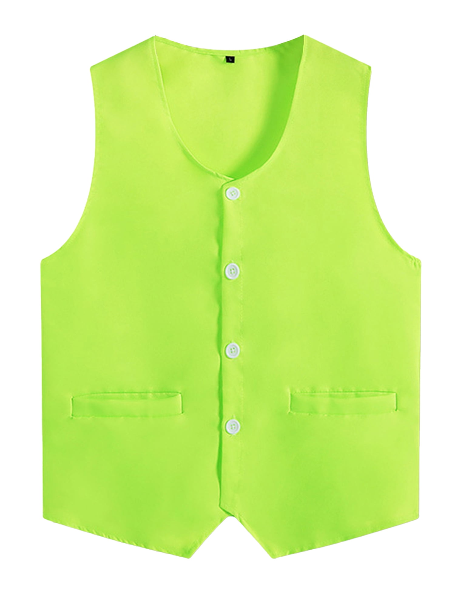 Oyolan Unisex Kids Volunteer Activity Waistcoat Party Costume Vests Button Up School Journalist ...