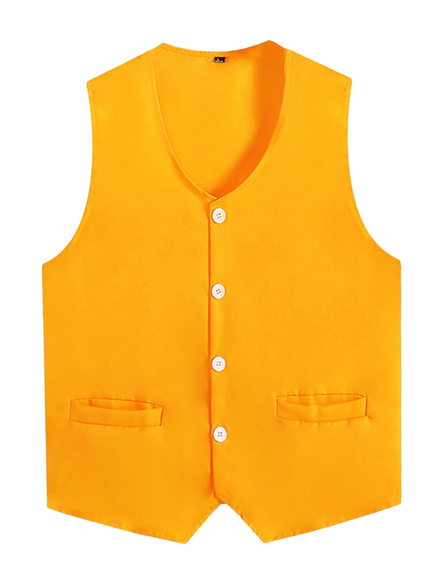 Oyolan Unisex Kids Volunteer Activity Waistcoat Party Costume Vests Button Up School Journalist ...