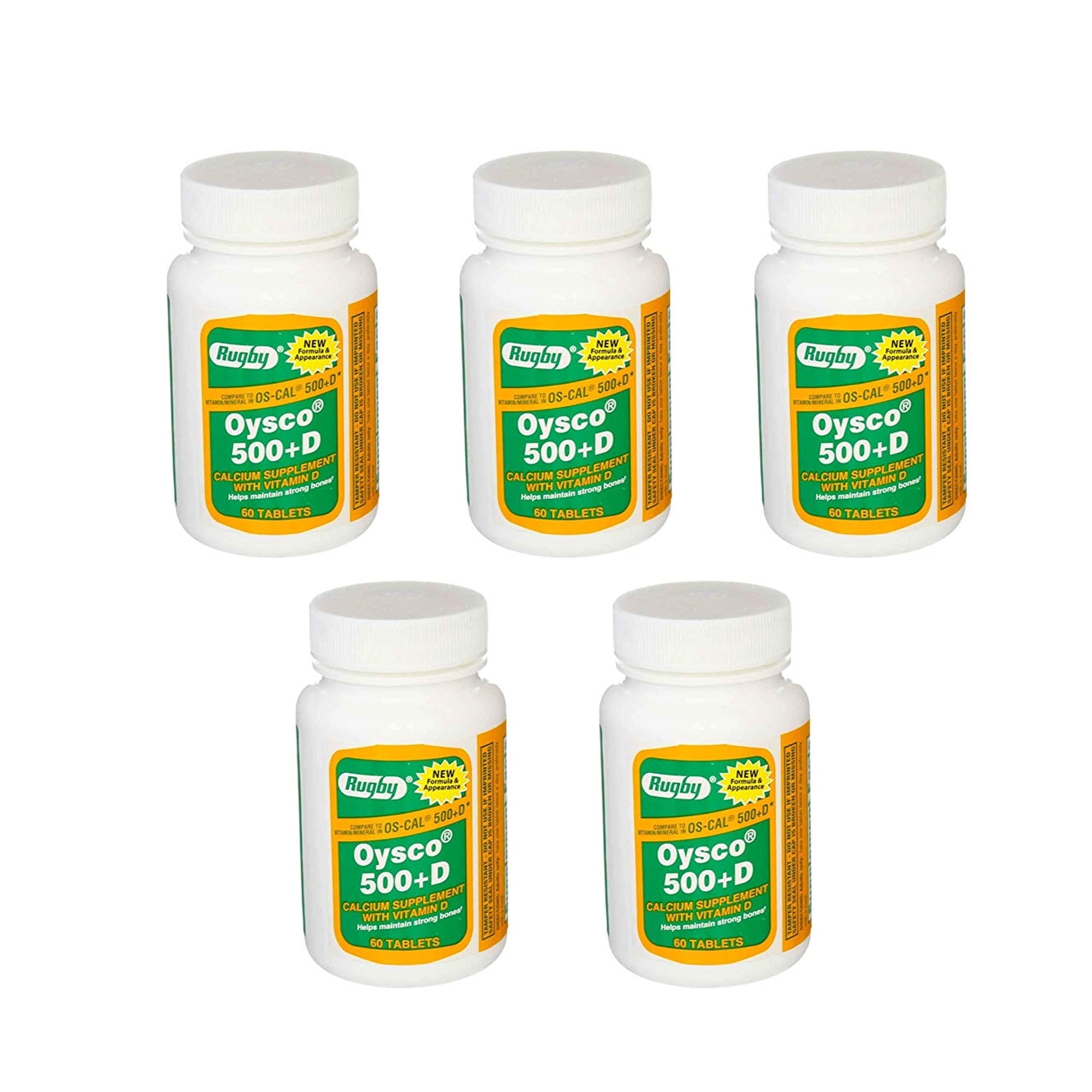 Oysco 500+D Tablets, 500mg-200u, 60ct (5 Pack) - Walmart.com