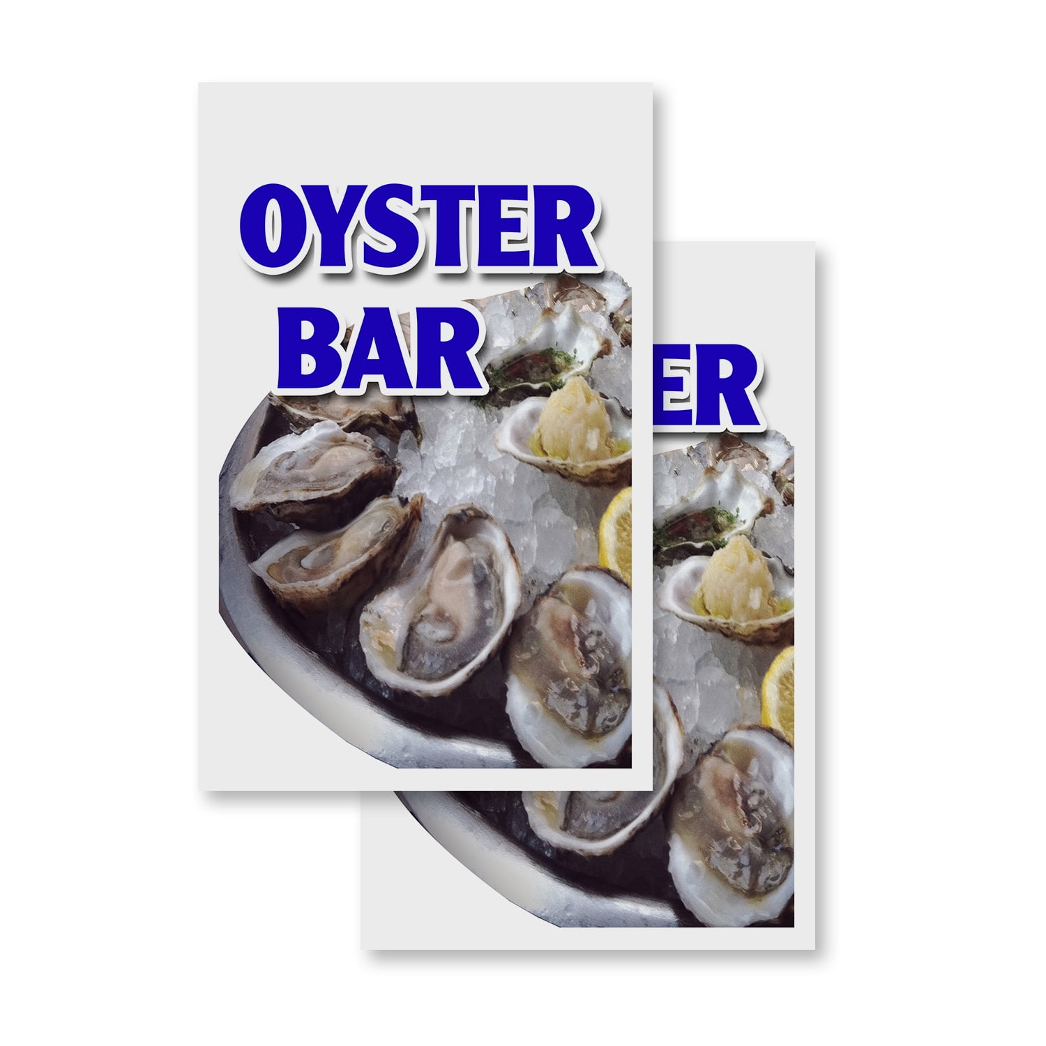 Oyster Bar (2-PACK) 24" x 36" Vinyl Decals | Sign Insert Peel & Stick ...