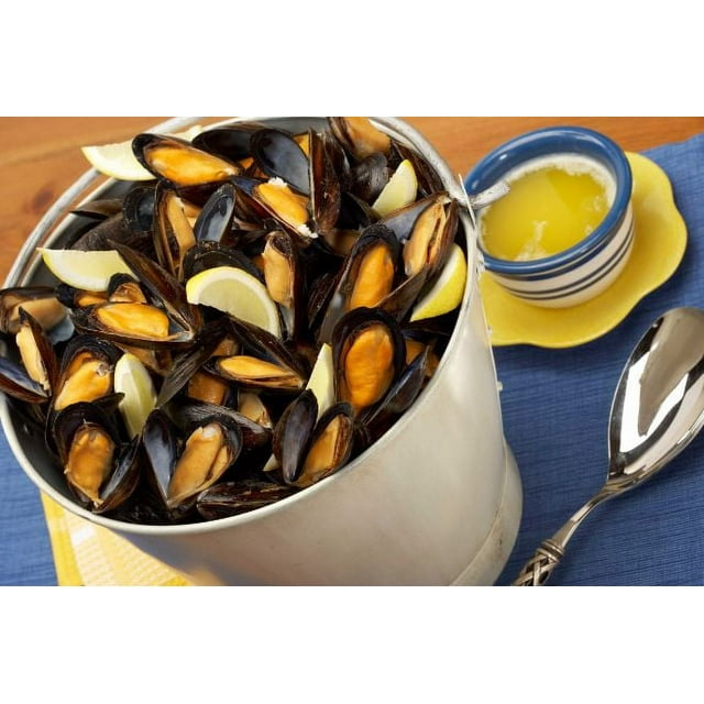 Oyster Bay Frozen Whole Cooked Mussel, 1 Pound - 10 per case, Imported ...