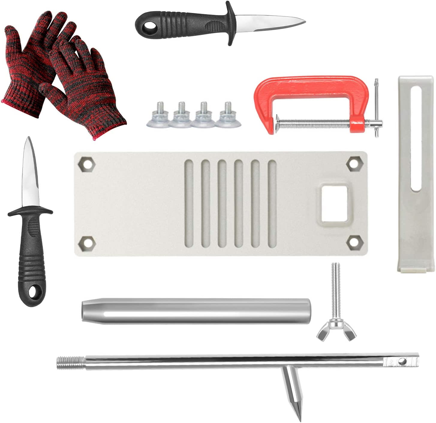 Oyster Opener Set, Oyster Shucking Knife Set with Gloves, Adjustable ...