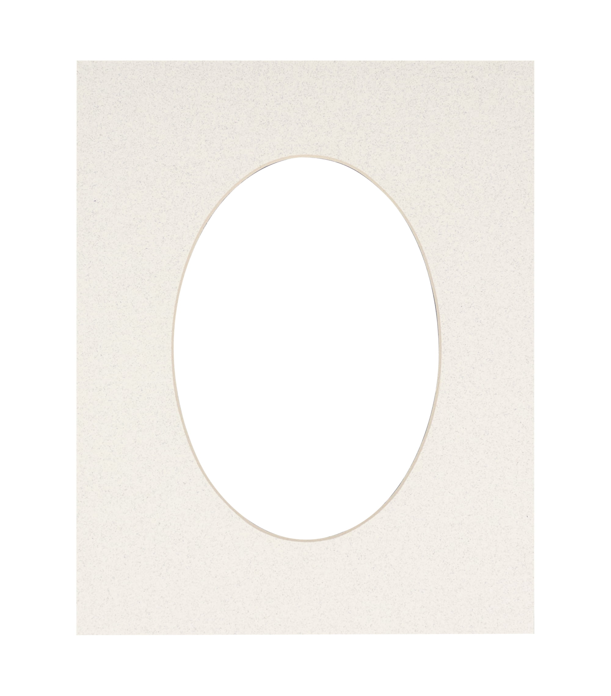 Oyster Shell Acid Free 6x7.5 Oval Picture Frame Mat with White Core ...