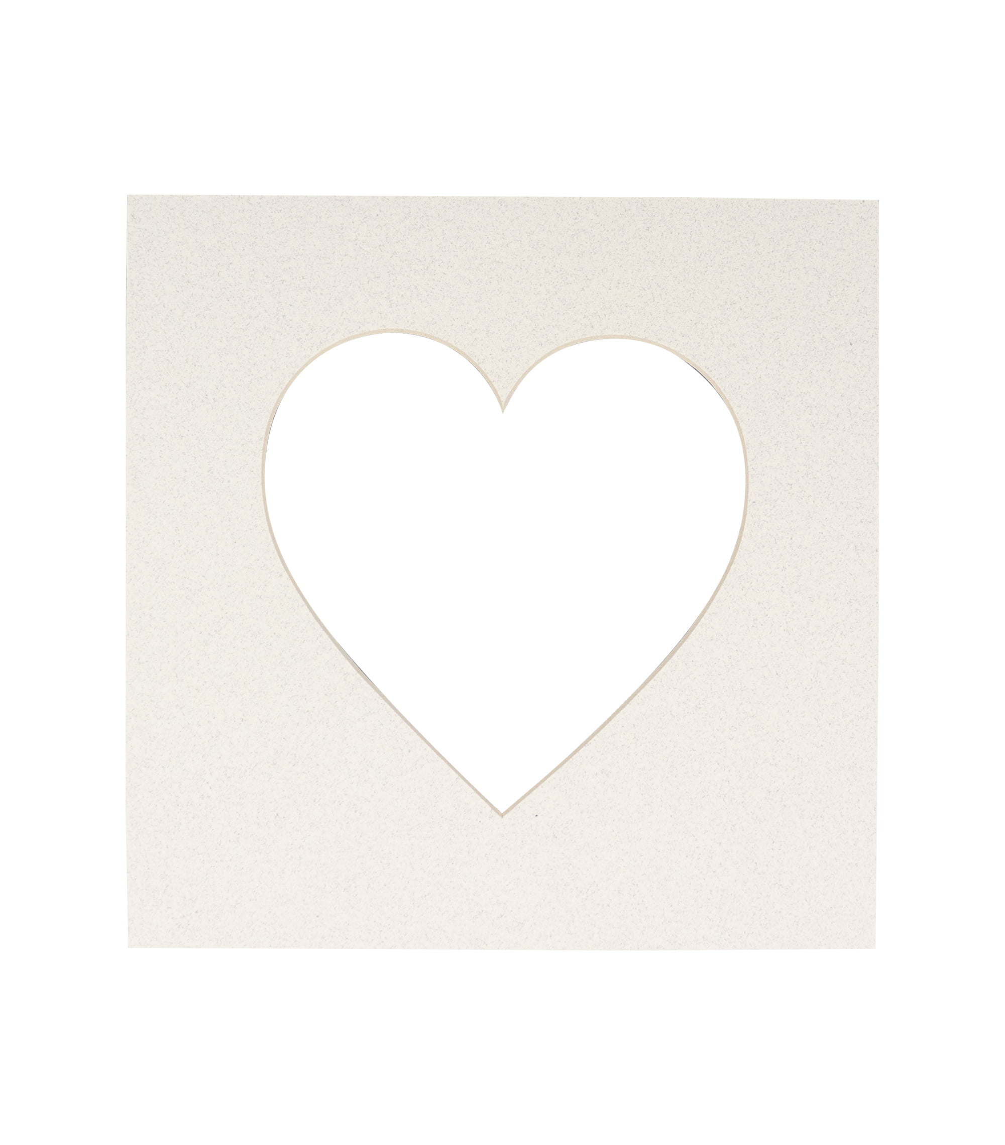 Oyster Shell Acid Free 7x7 Heart Picture Frame Mat with White Core ...