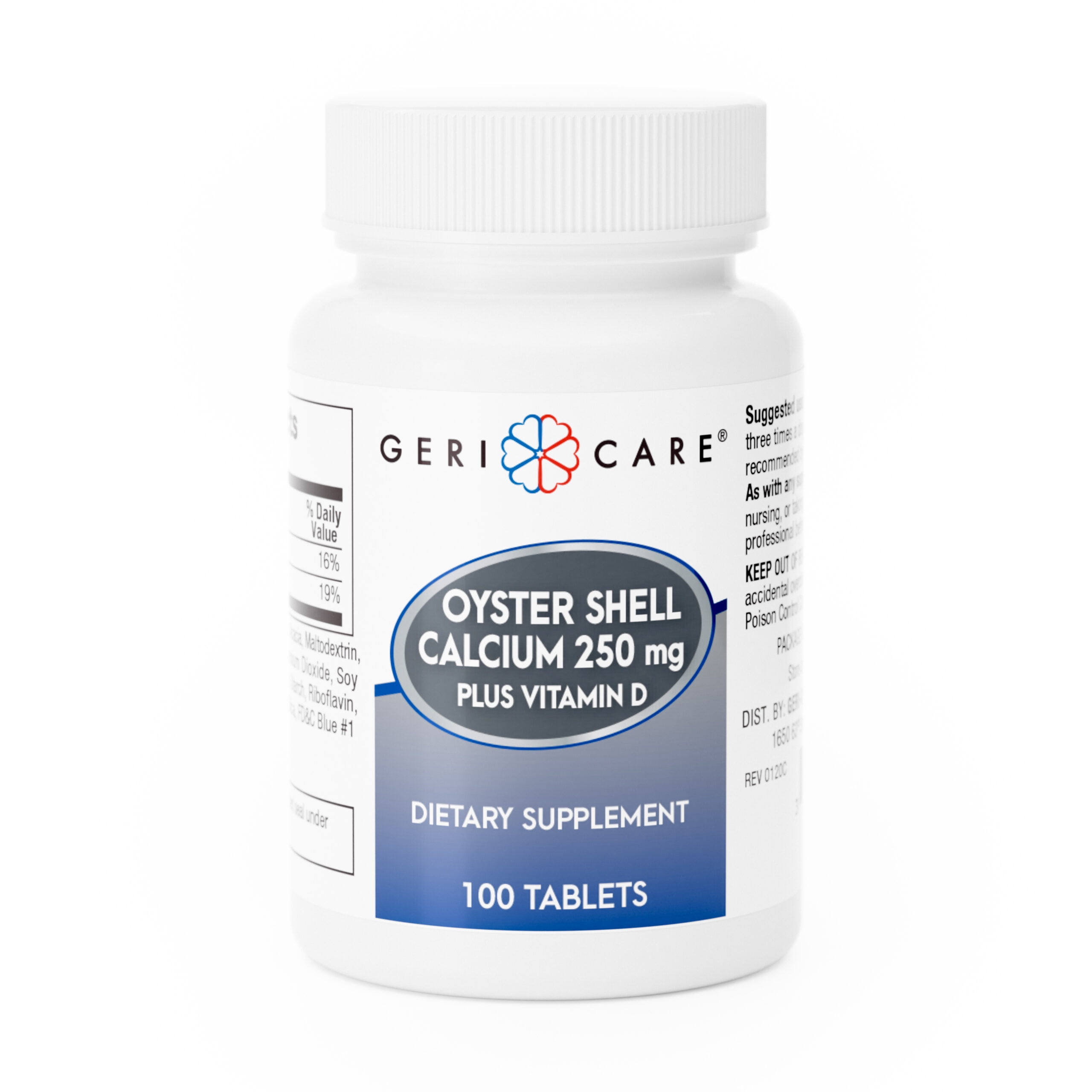 Oyster Shell Calcium 250Mg Tab w/Vitamin D-Bottle of 100 - Walmart.com