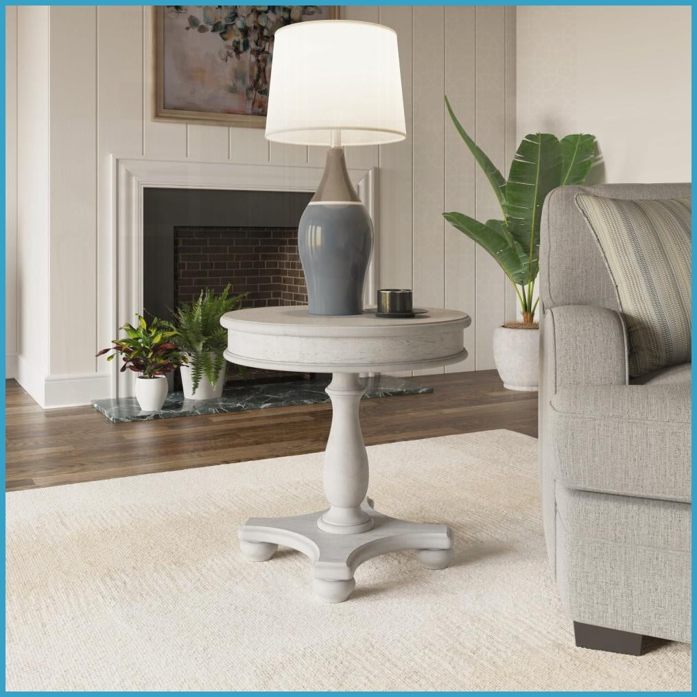 Oyster Shell Coastal Round Coffee Table - 24", Easy Assembly & Easy ...