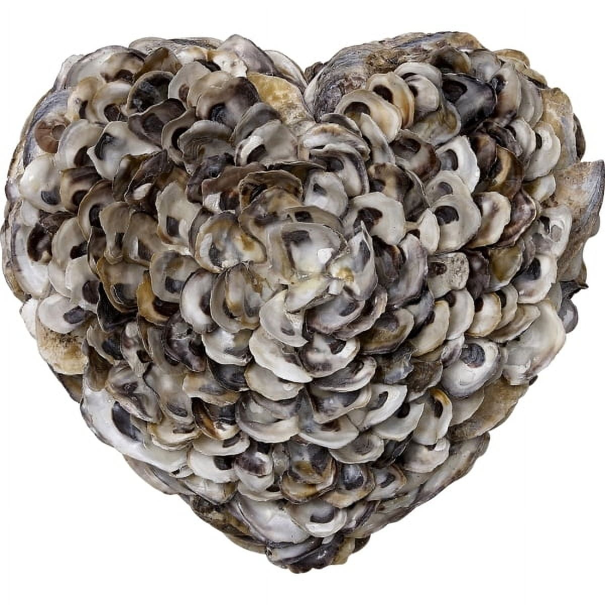 Oyster Shell Decorative Heart Tabletop Decor 11x10" - Walmart.com