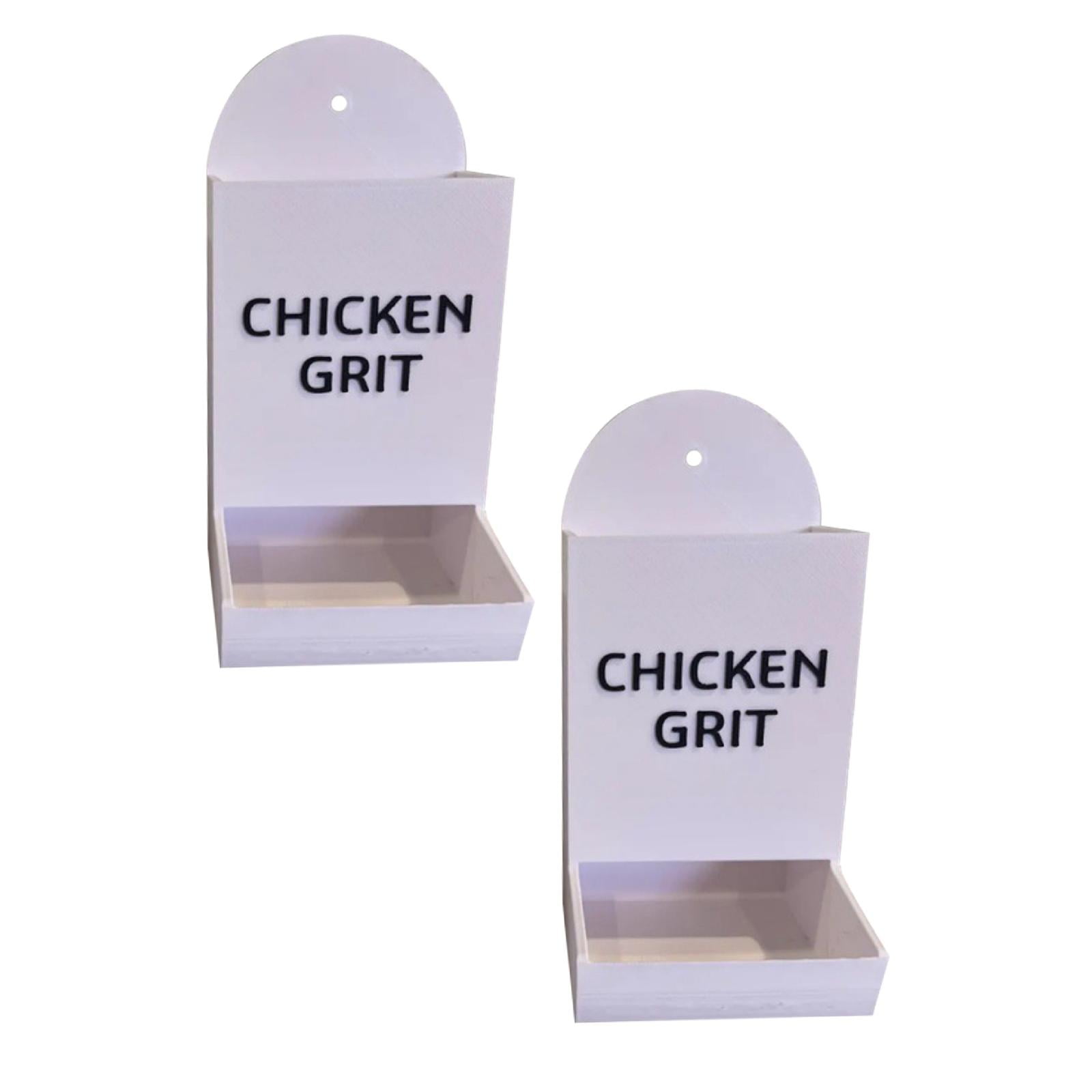 Oyster Shell & Grit Feeder for Chickens – Metal Hanging Poultry Feeder ...