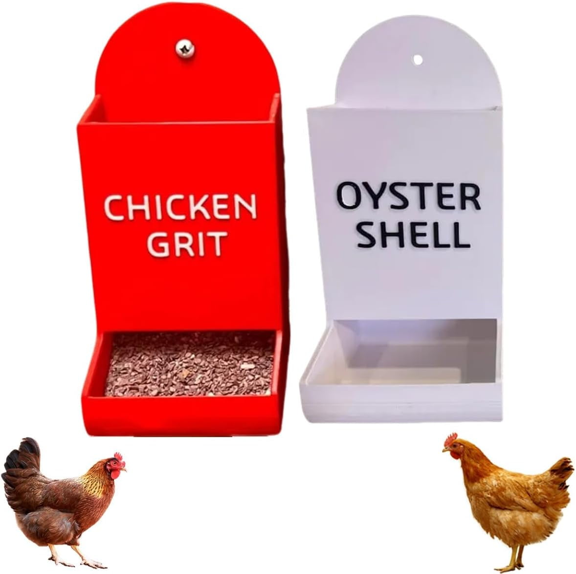 Oyster Shell and Grit Feeder, Hanging Chicken Feeder Trough, Oyster ...