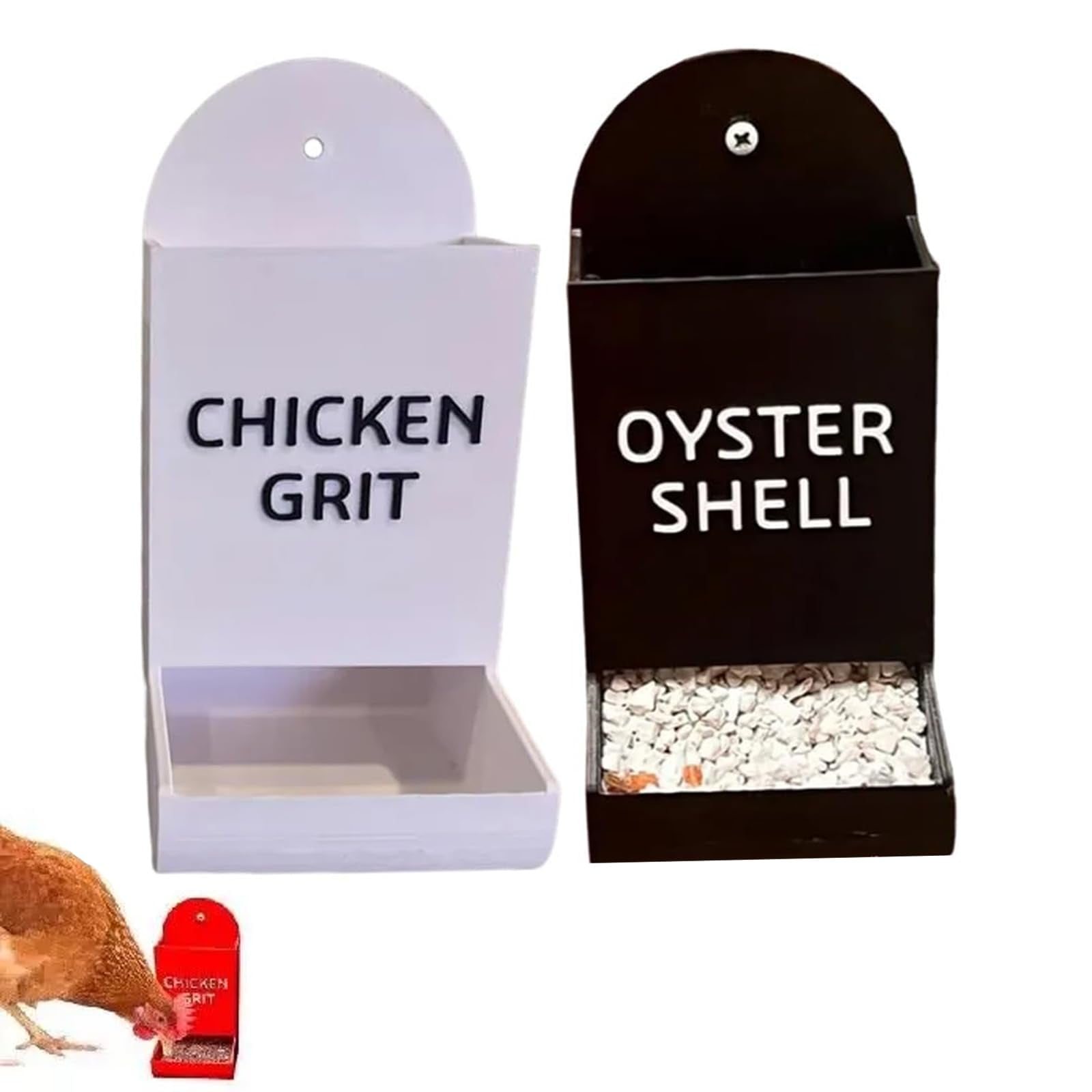 Oyster Shell and Grit Feeder, Hanging Chicken Feeder Trough, Chicken ...