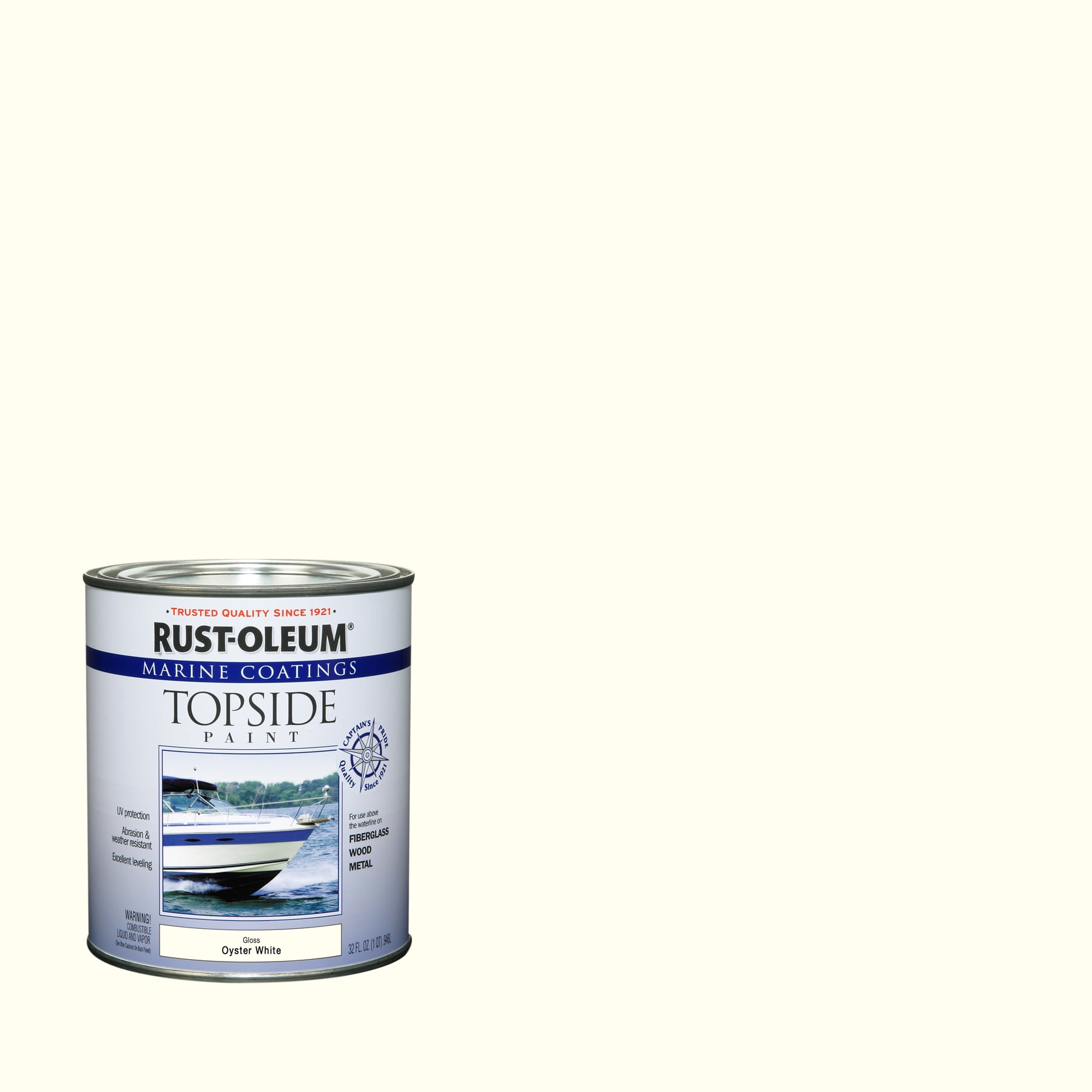 Oyster White, Rust-Oleum Marine Coatings Topside Gloss Boat Paint ...